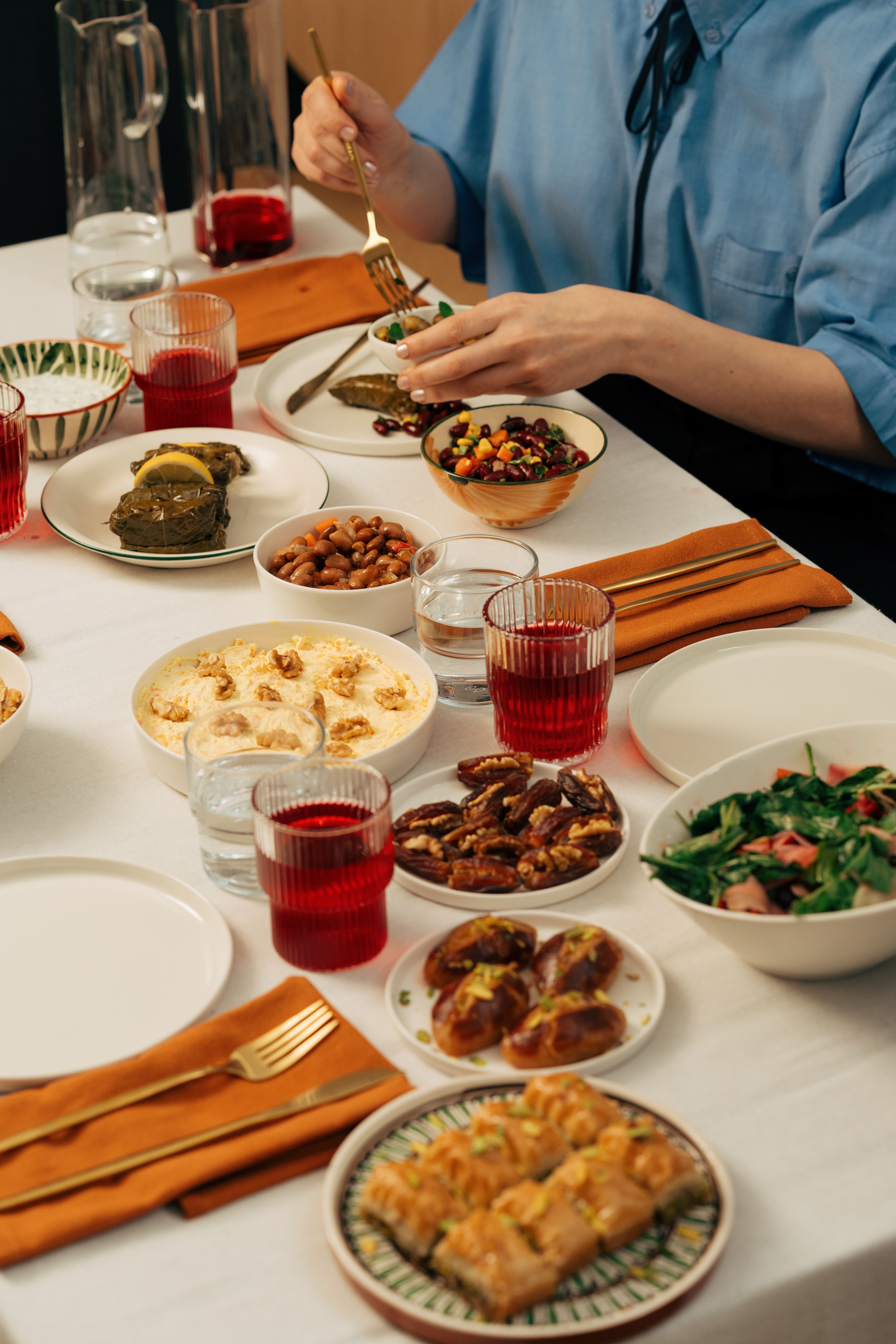 Eating Traditional Turkish Food · Free Stock Photo