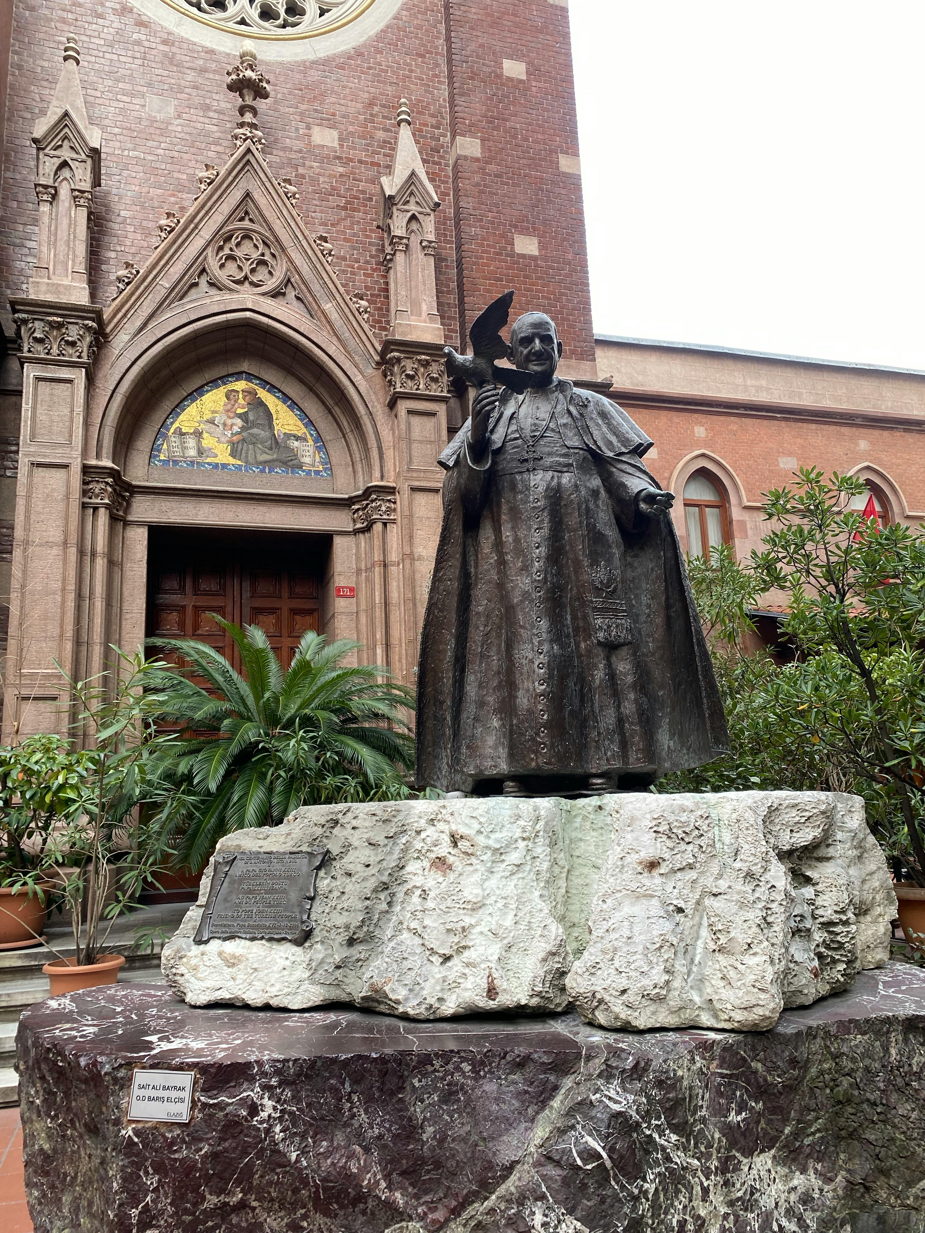 Statue of Pope John XXIII in Front of the Church of Saint Anthony of ...