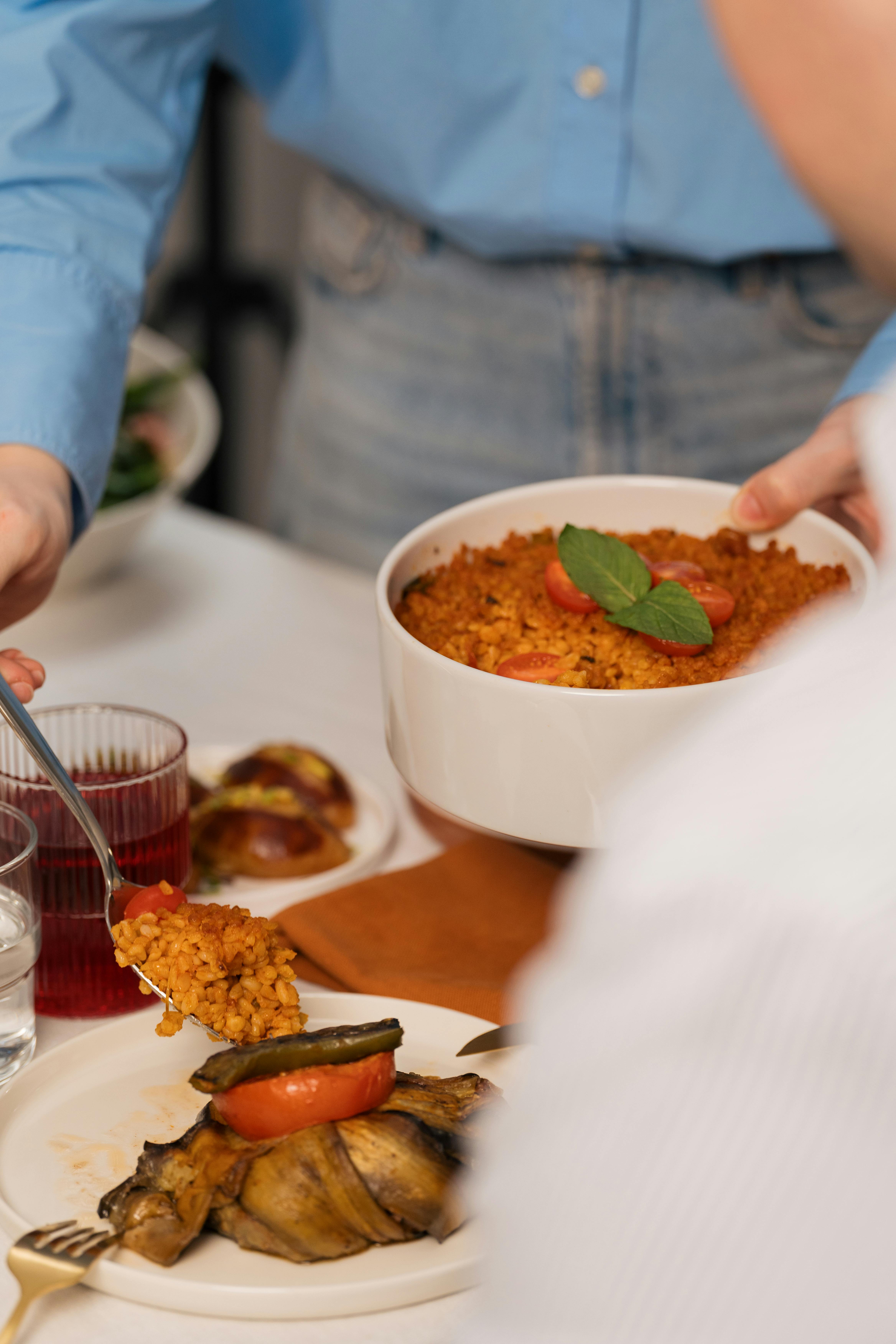 Man Serving Food on Dinner · Free Stock Photo