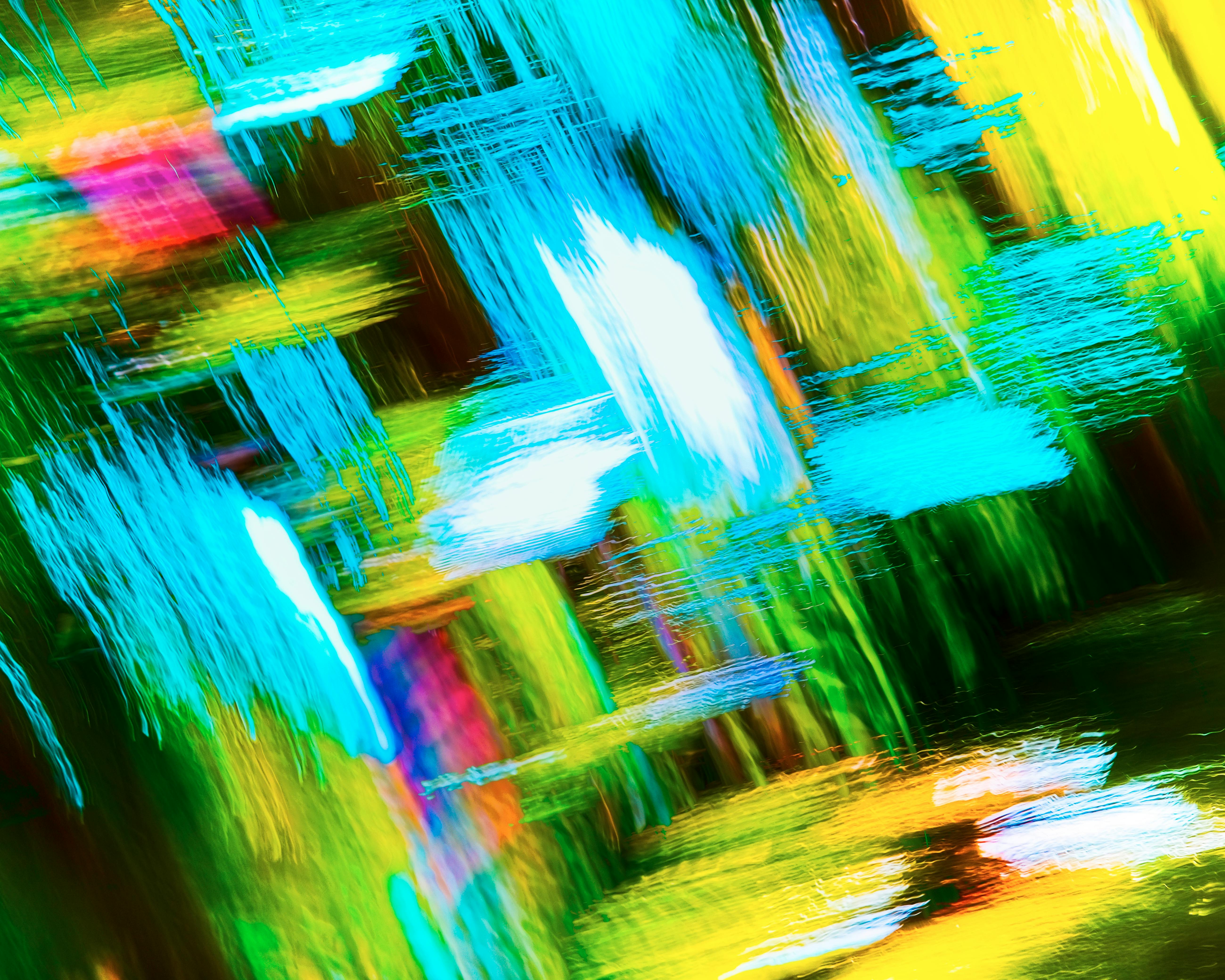 Yellow and Turquoise Abstract Smudges · Free Stock Photo