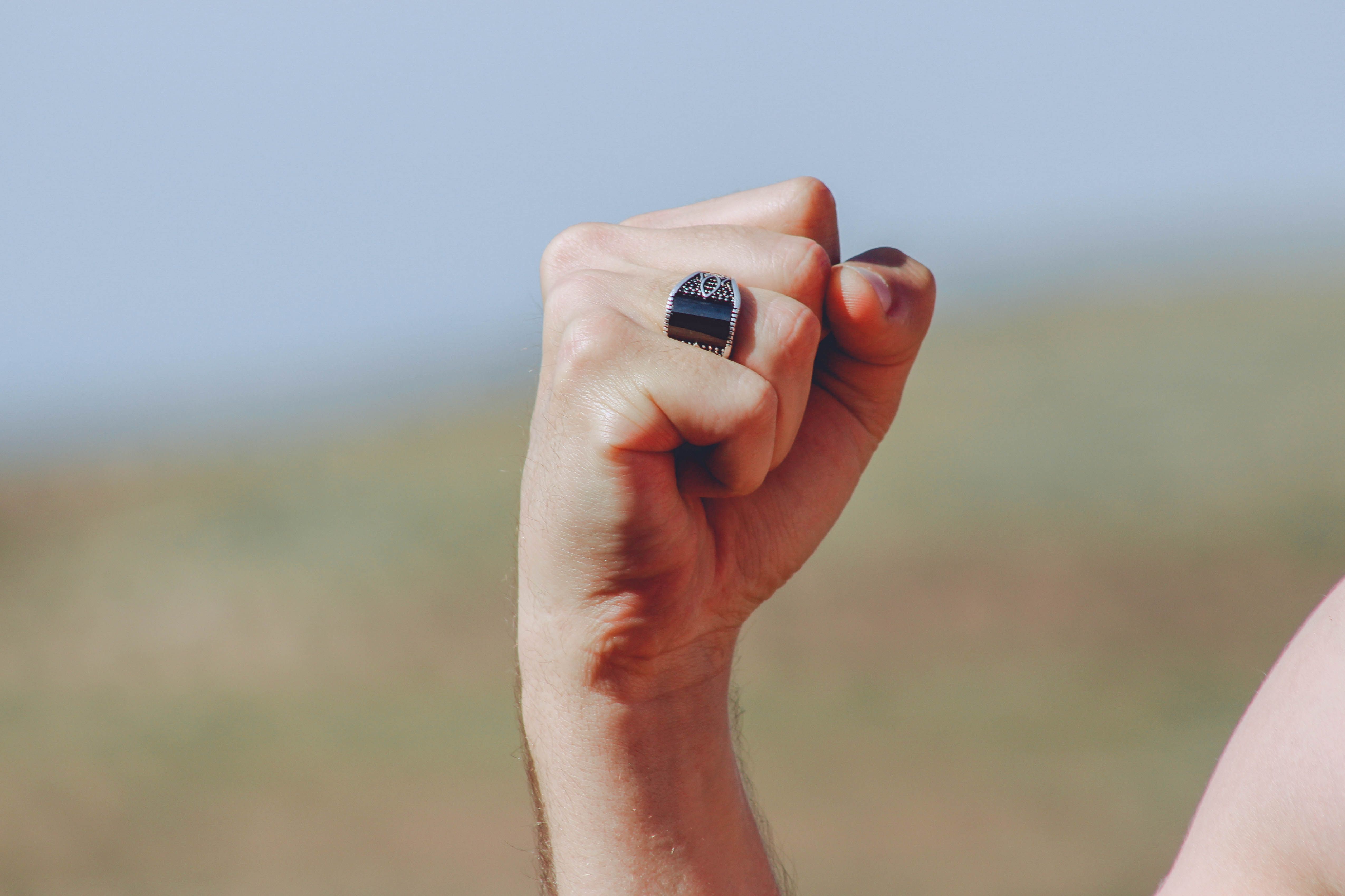 Grayscale Photo of Left Human Palm · Free Stock Photo