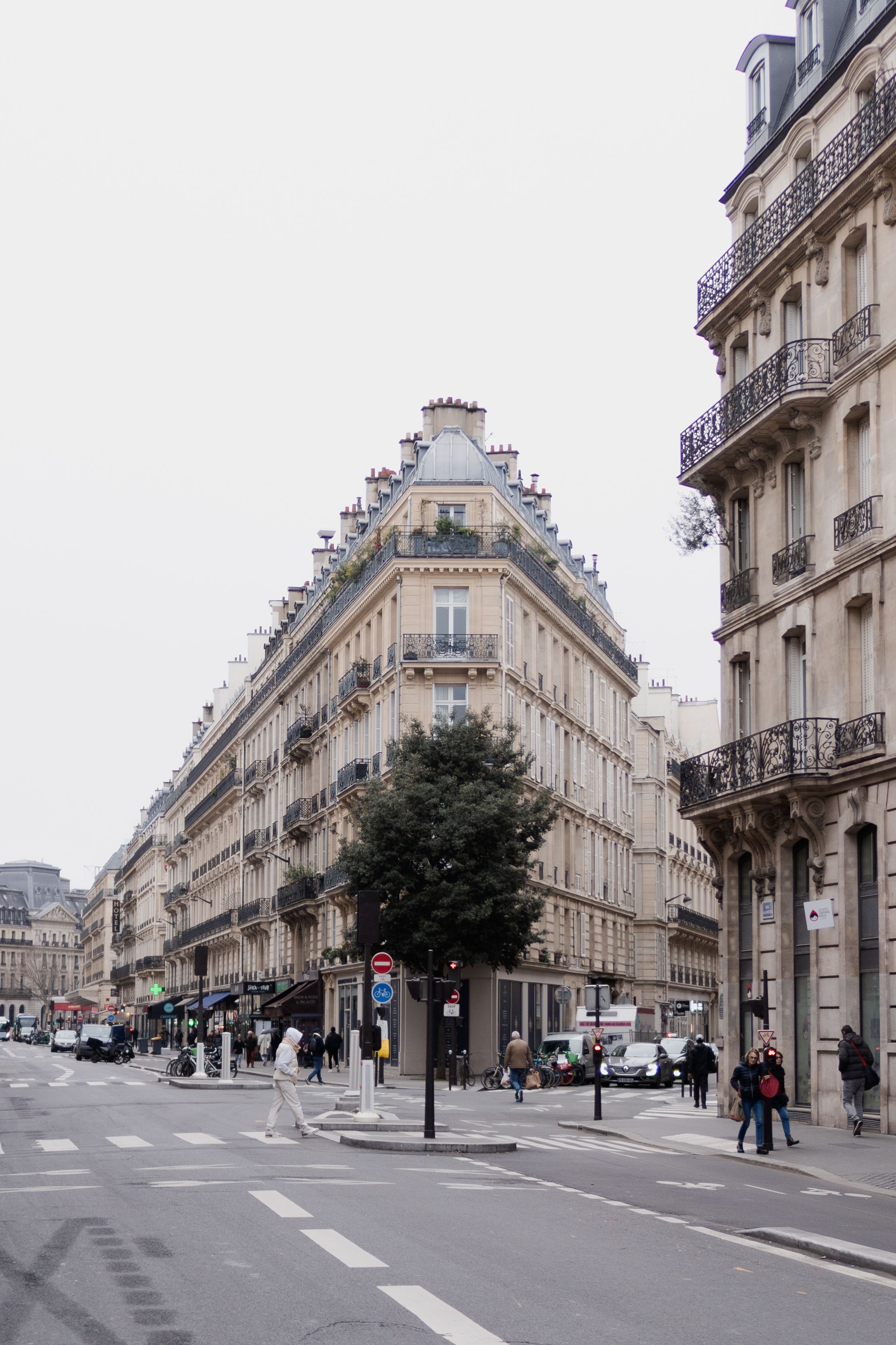 View of a Street and Apartment Buildings in Paris, France · Free Stock ...