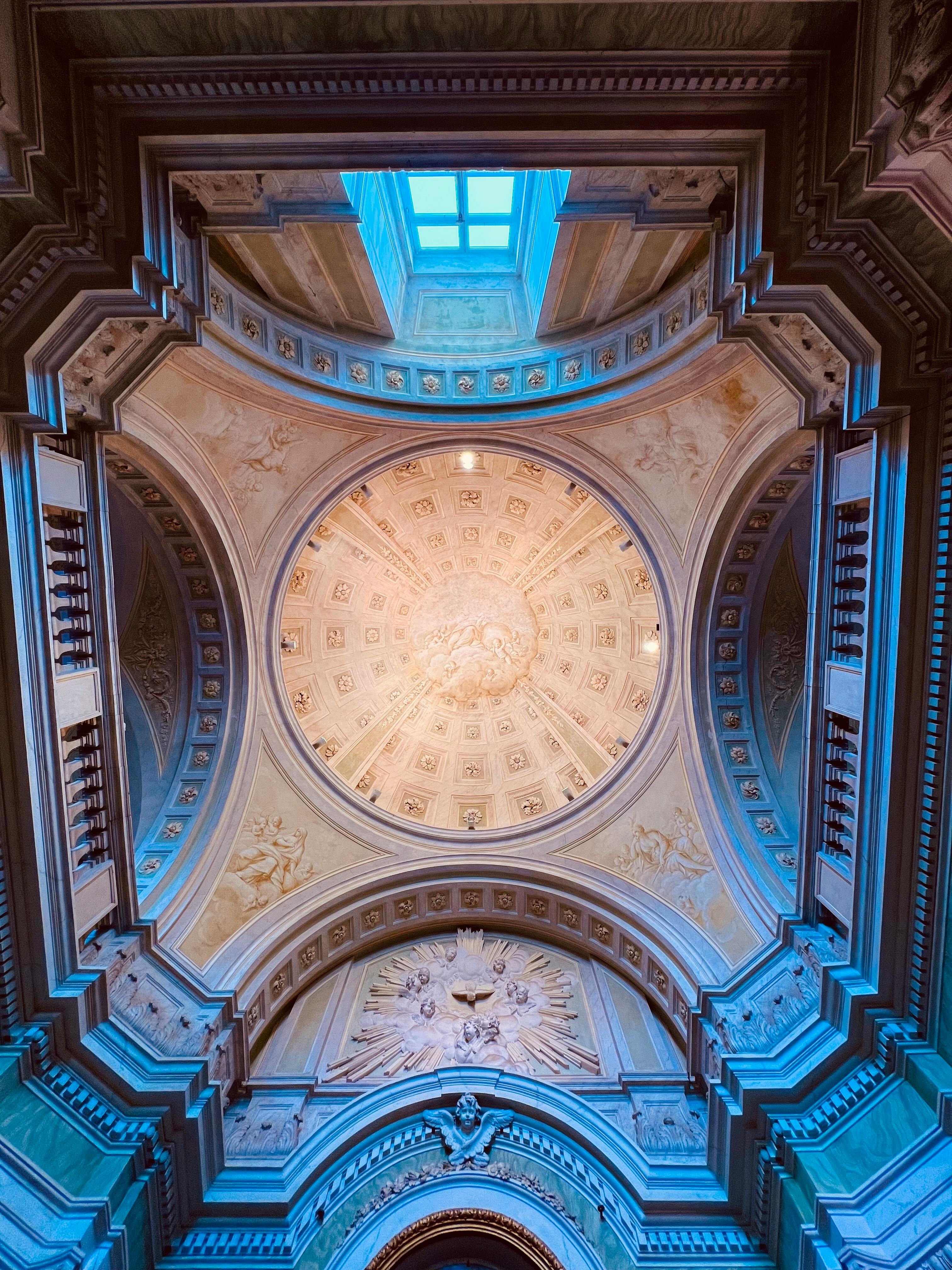Ceiling of the Chapel in the Royal Palace of Carditello in San Tammaro ...
