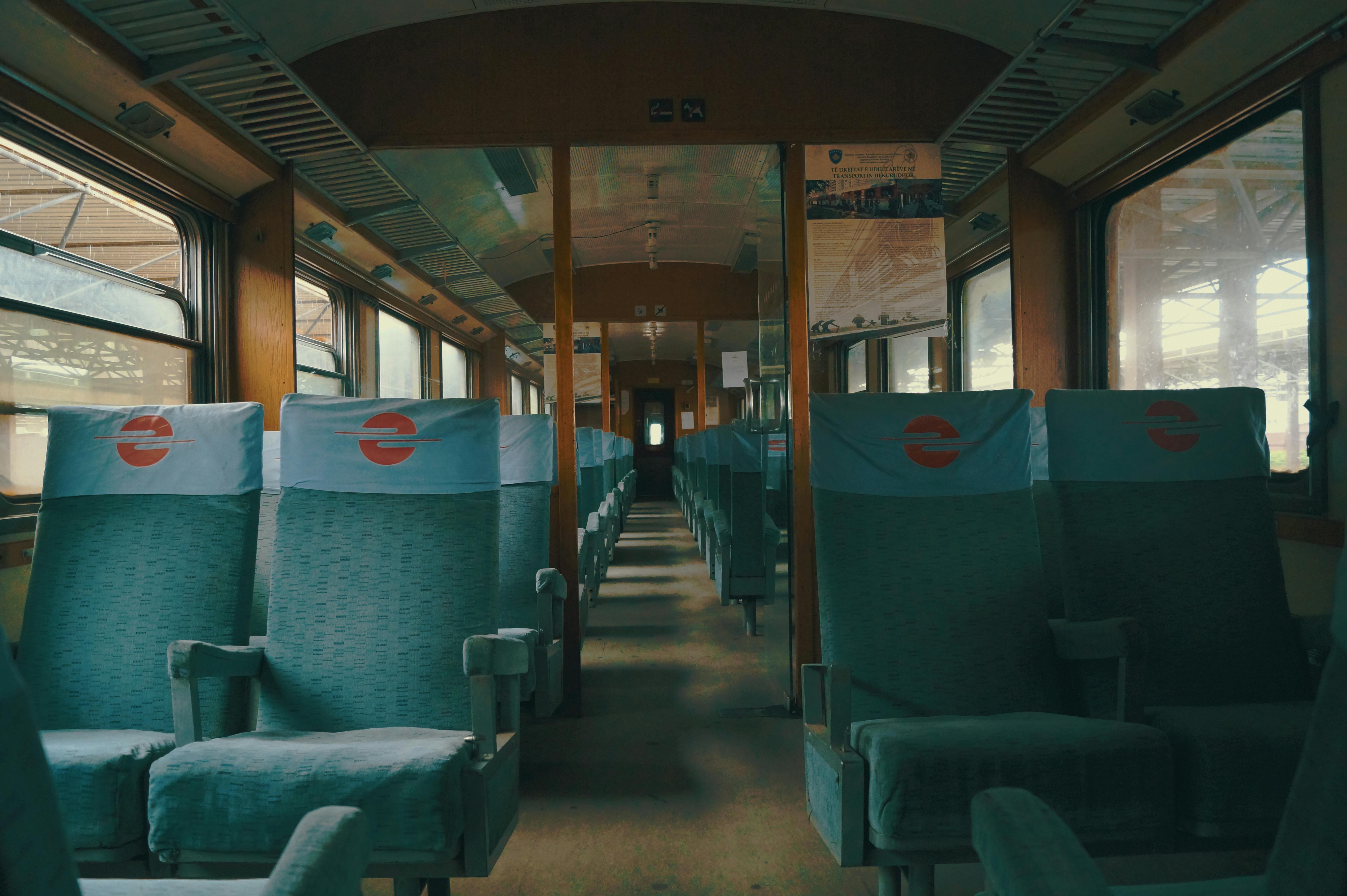 Interior of an Empty Passenger Train · Free Stock Photo