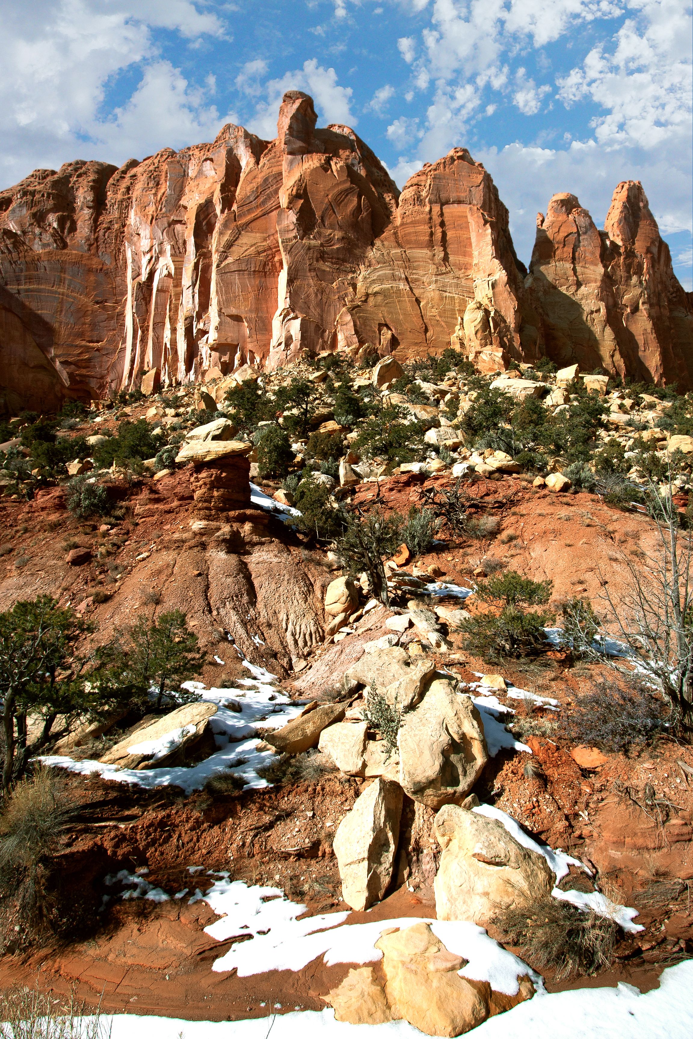Eroded Cliffs on Hill · Free Stock Photo