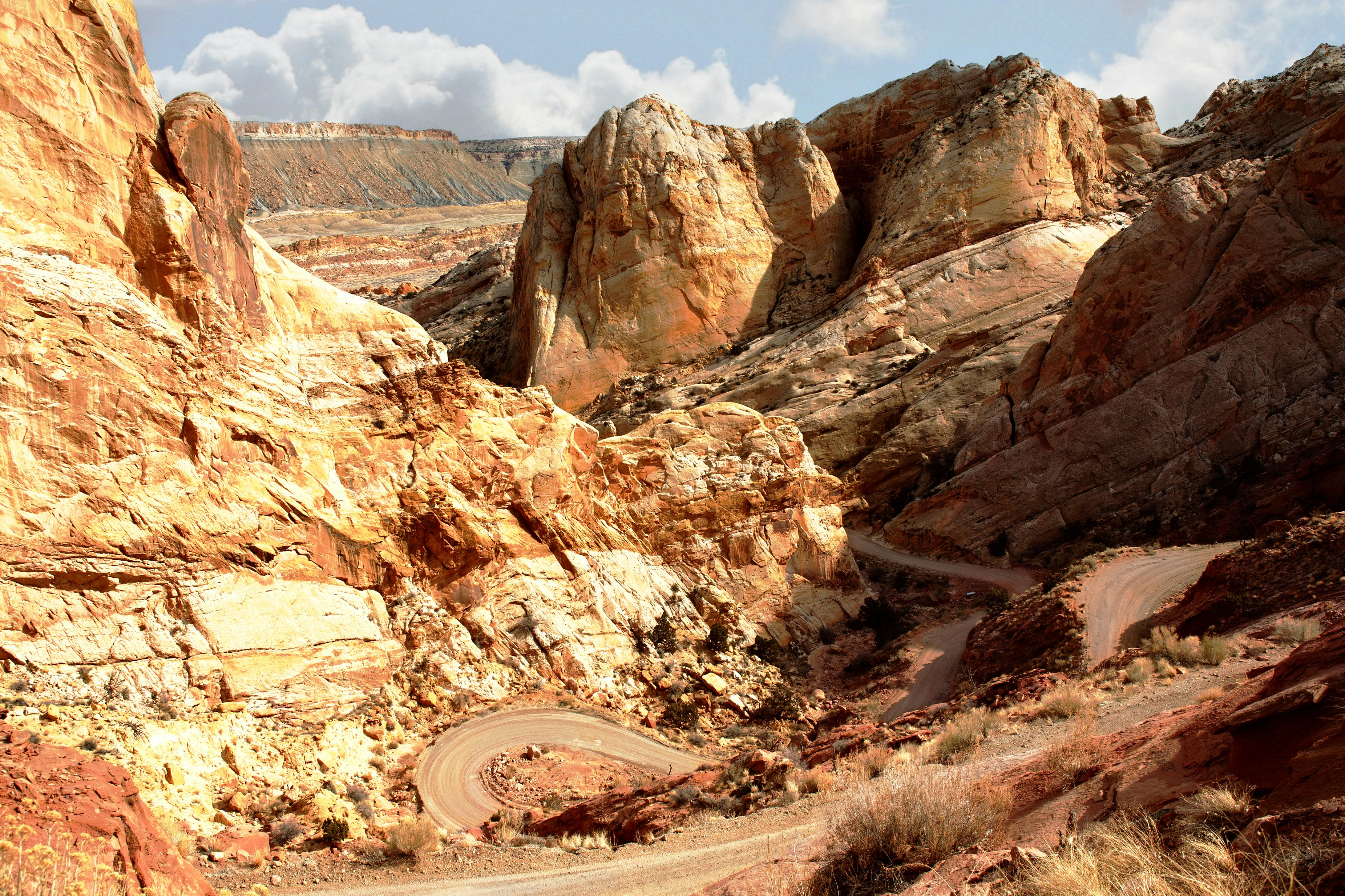 Barren Landscape of Burr Trail Switchbacks · Free Stock Photo