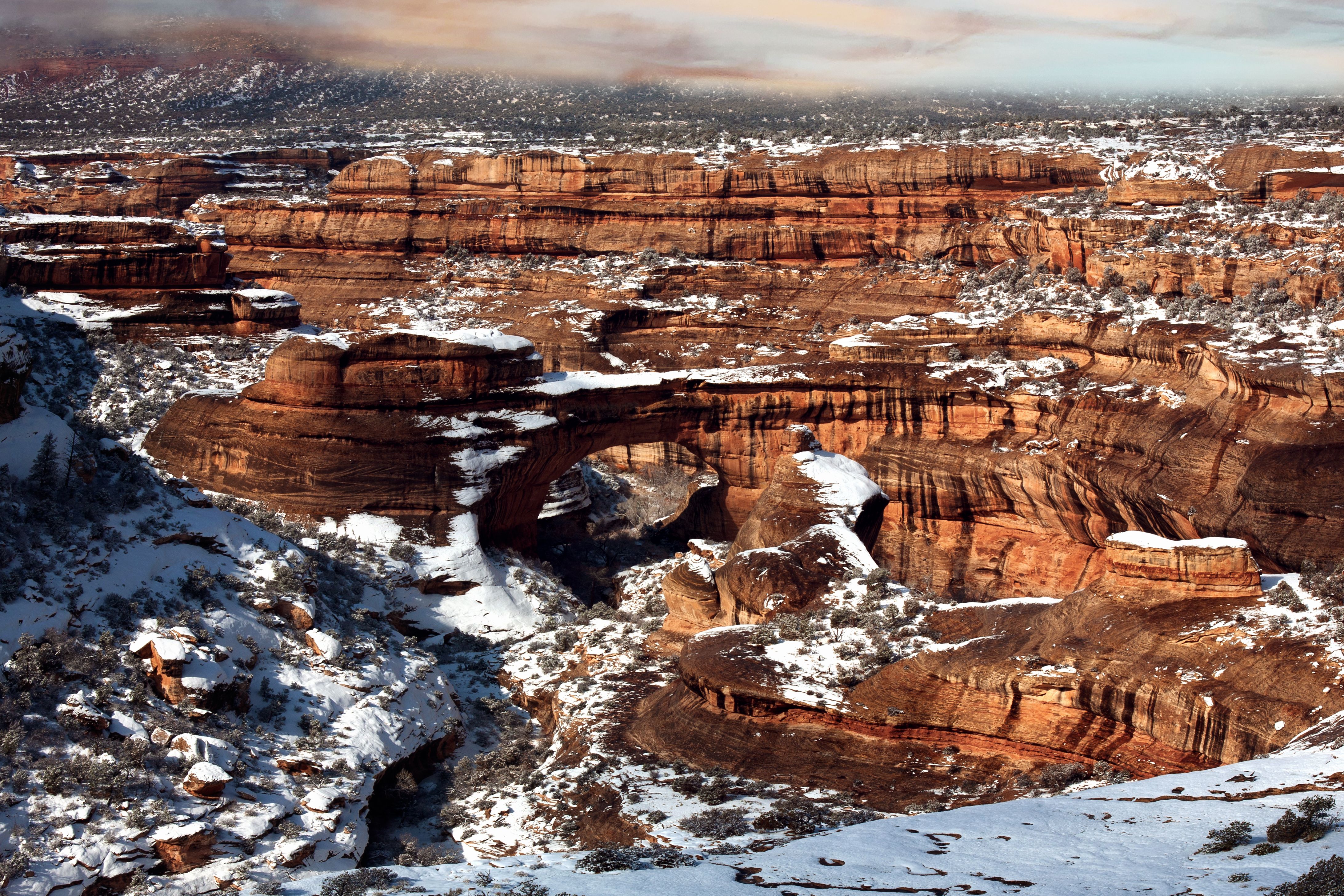 Natural Bridges National Monument in Snow · Free Stock Photo