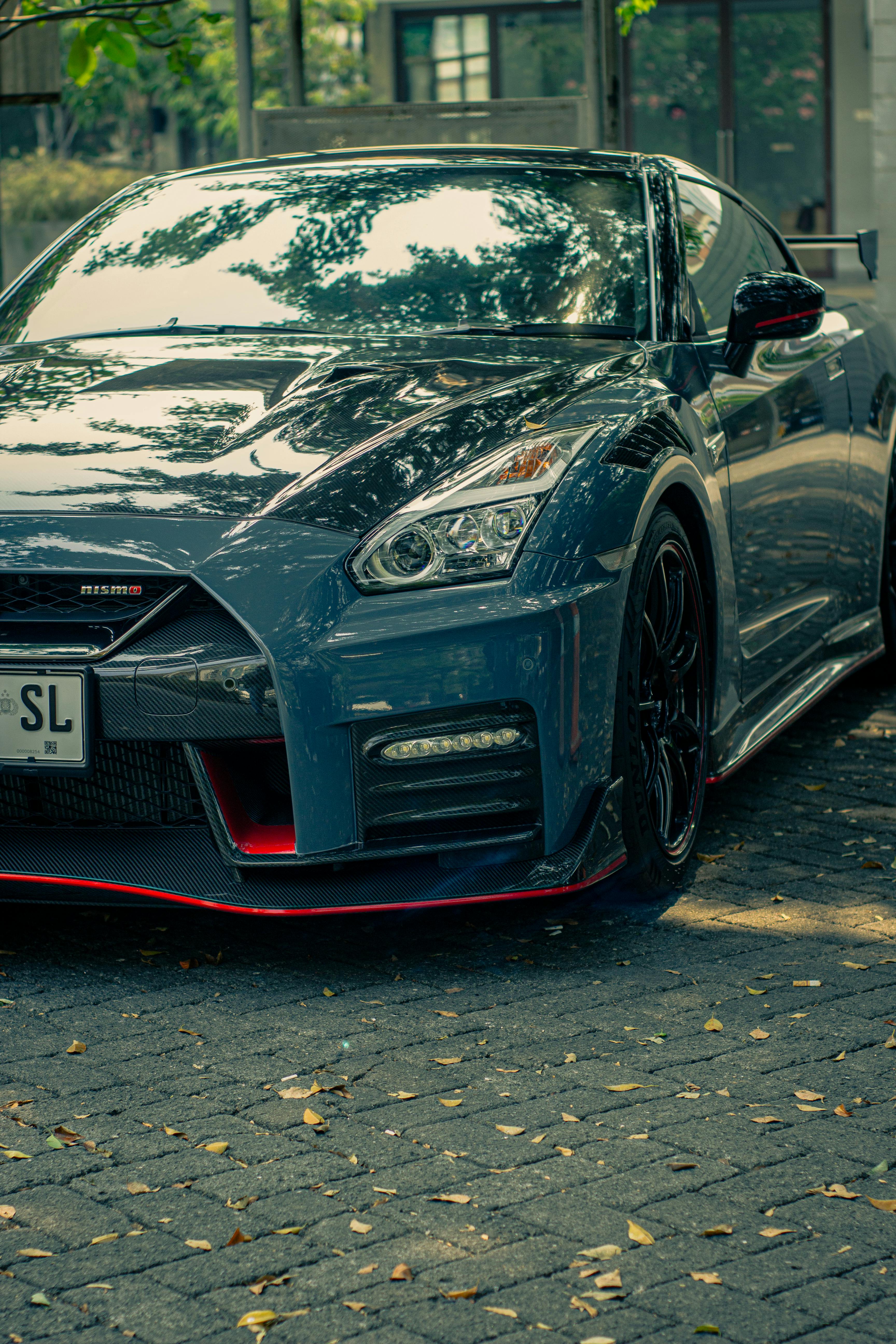 Front of a Blue Nissan GT-R Nismo · Free Stock Photo