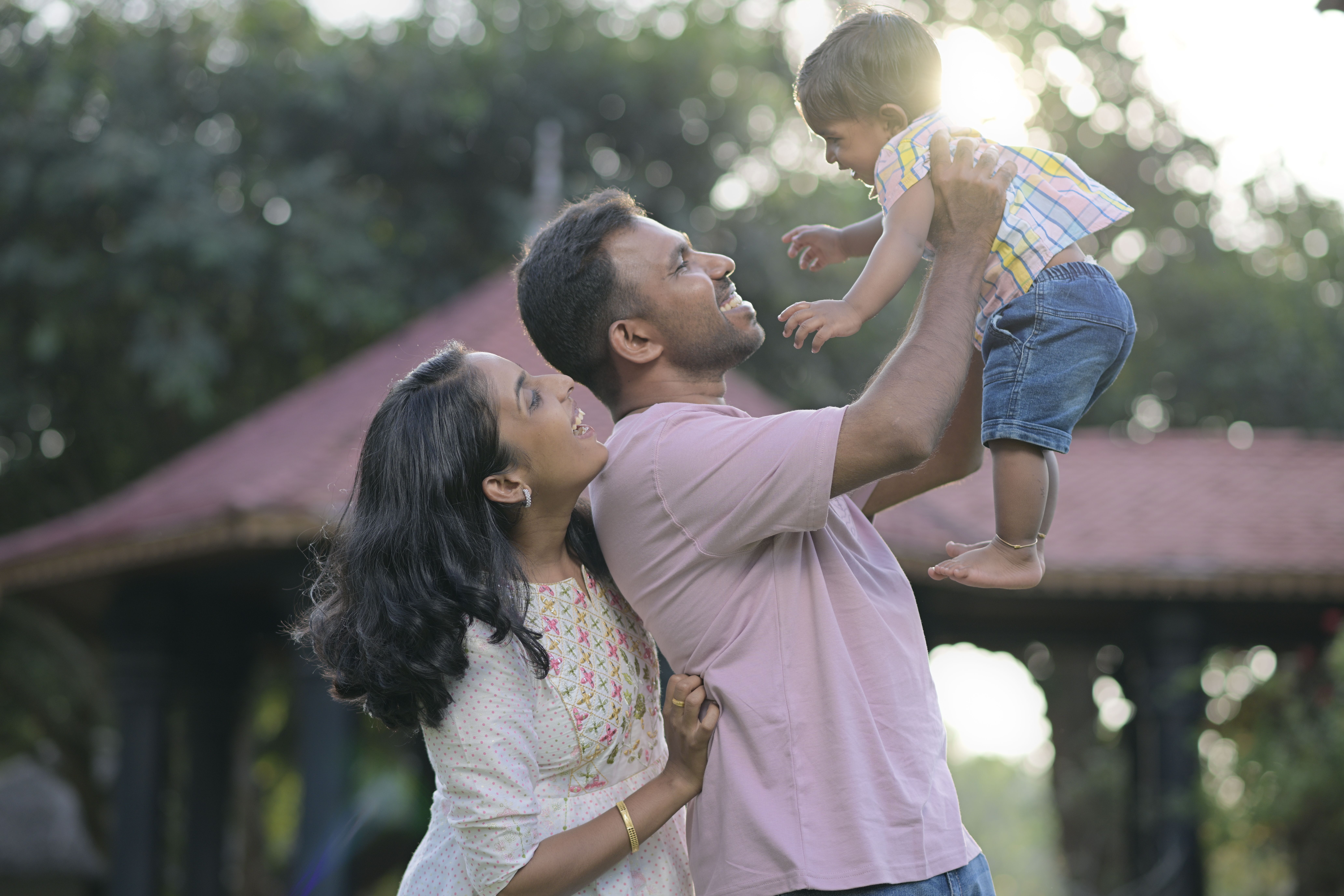 Happy Family with Little Son · Free Stock Photo