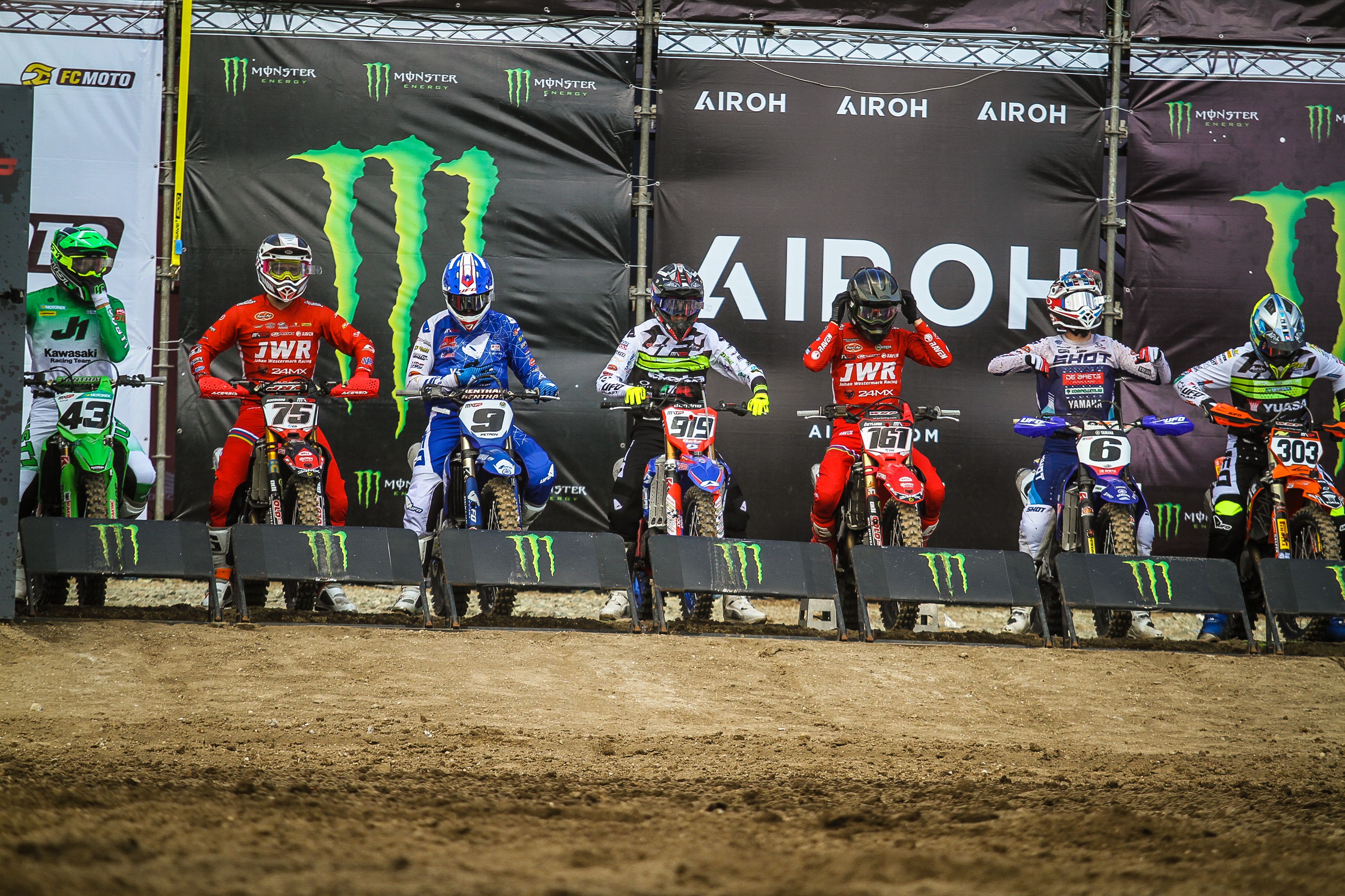Motocross Bikers at the Start of the Race Circuit · Free Stock Photo