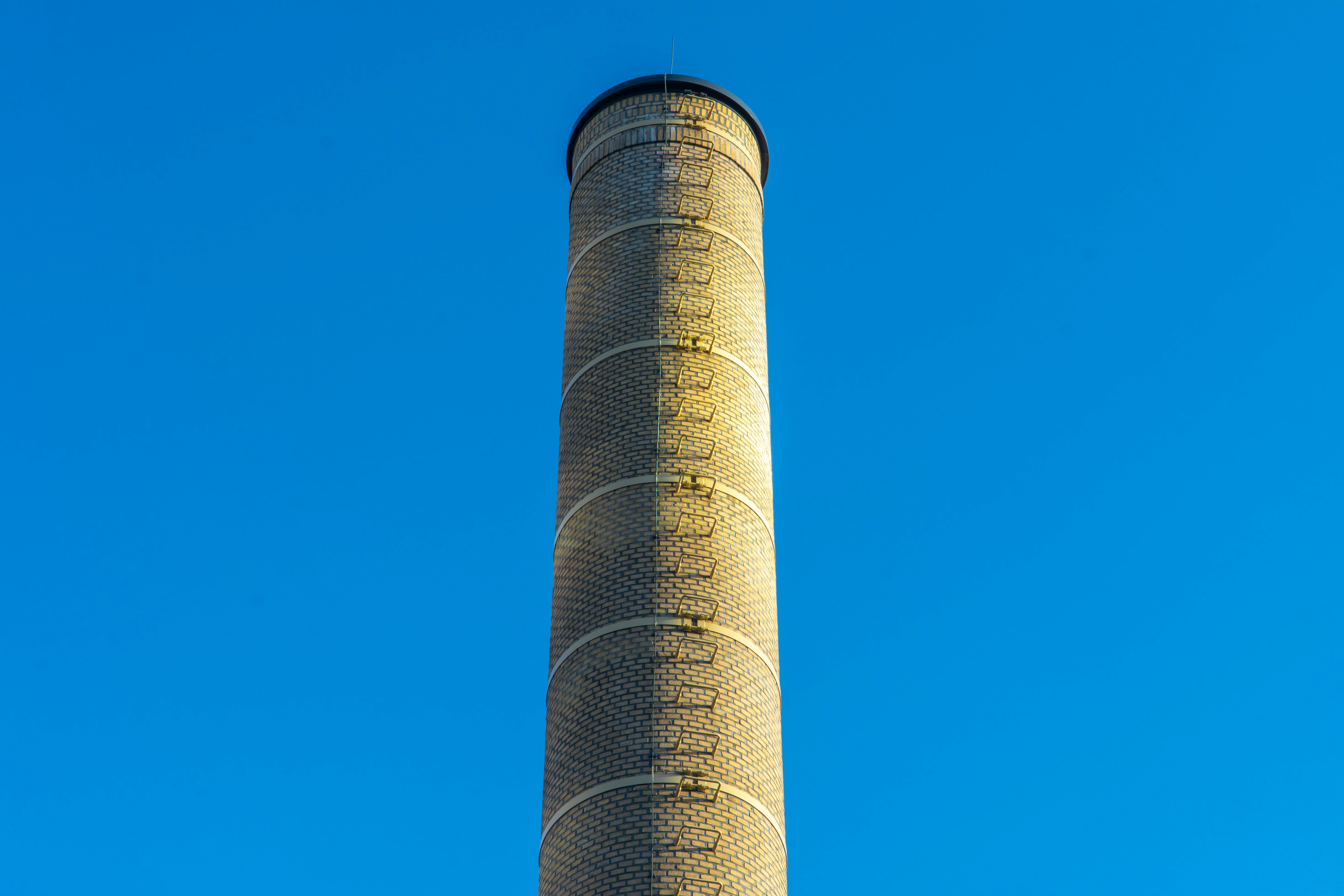 man upside down chimney