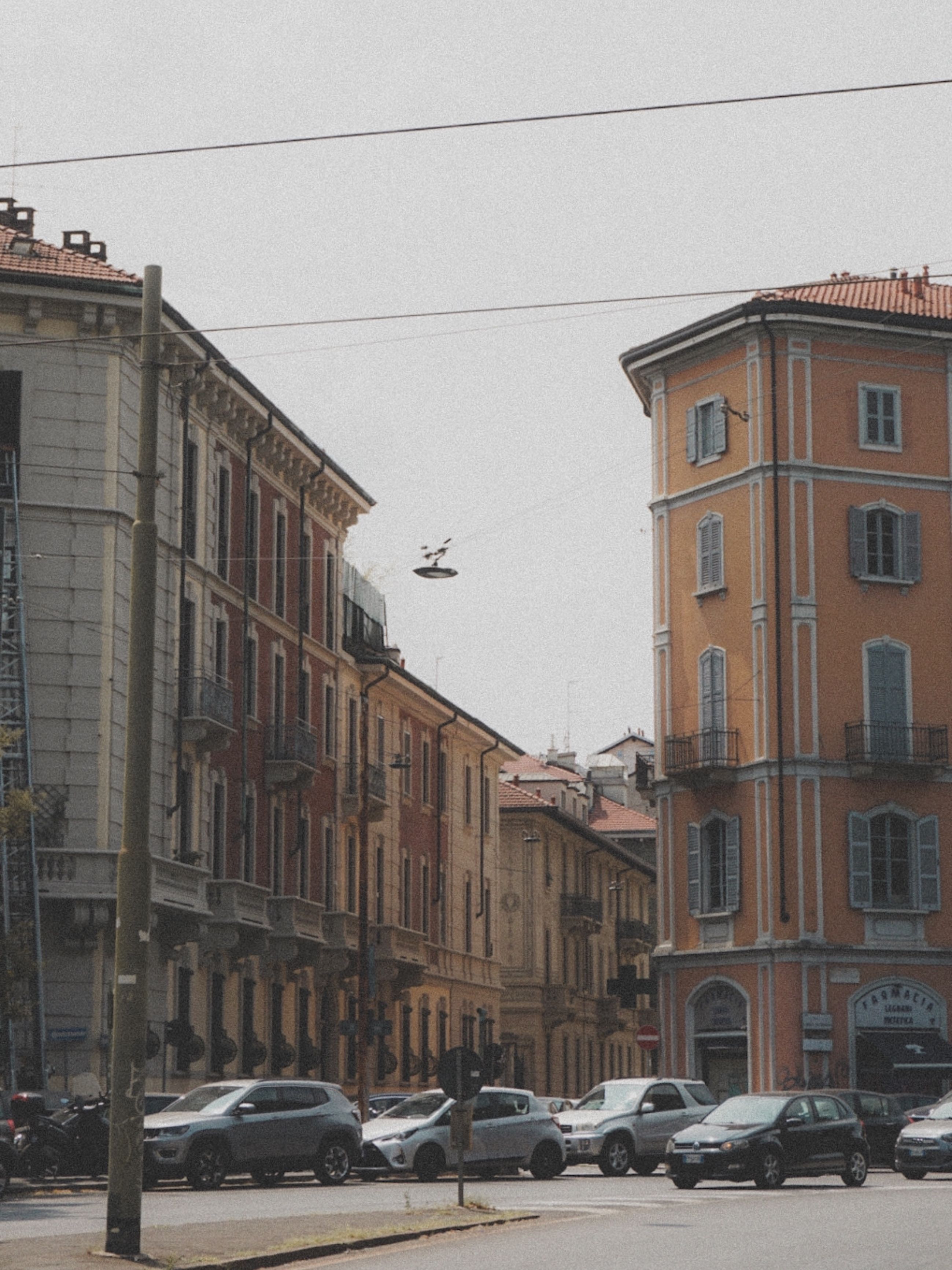 View of a Street and Typical Italian Apartment Buildings in City · Free ...