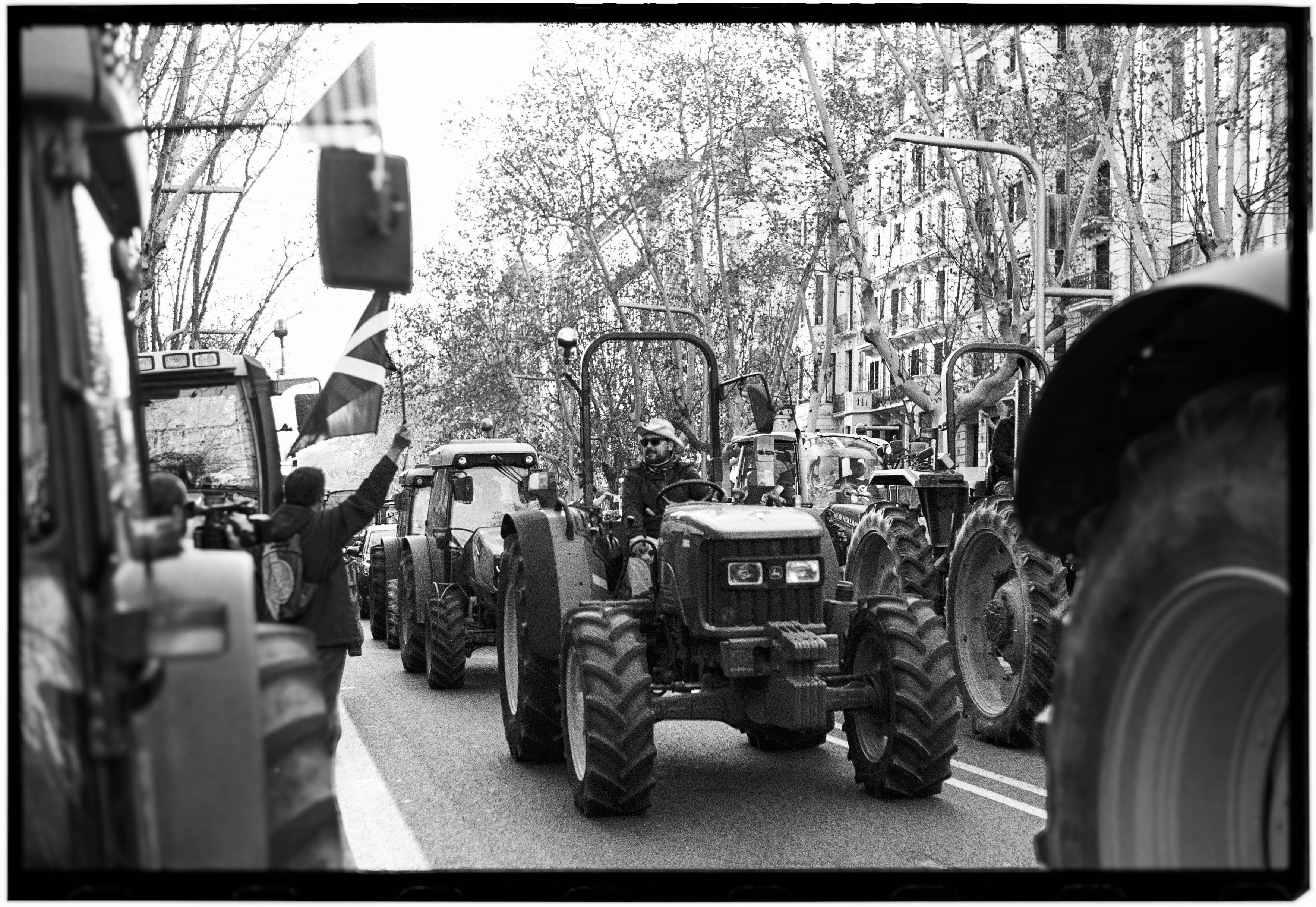Farmers Blocking the Road with Tractors · Free Stock Photo