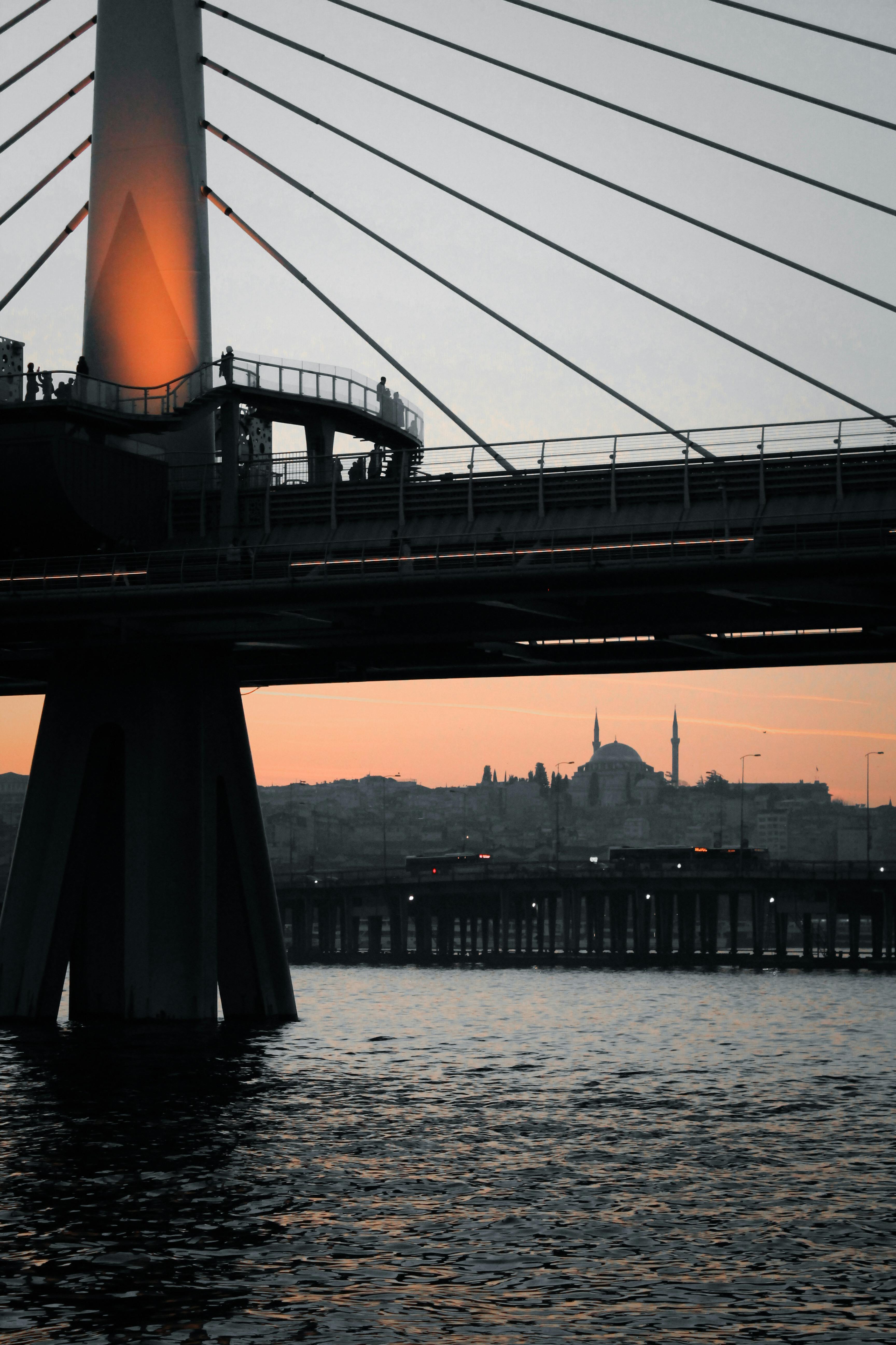 Halic Bridge in Istanbul at Sunset · Free Stock Photo