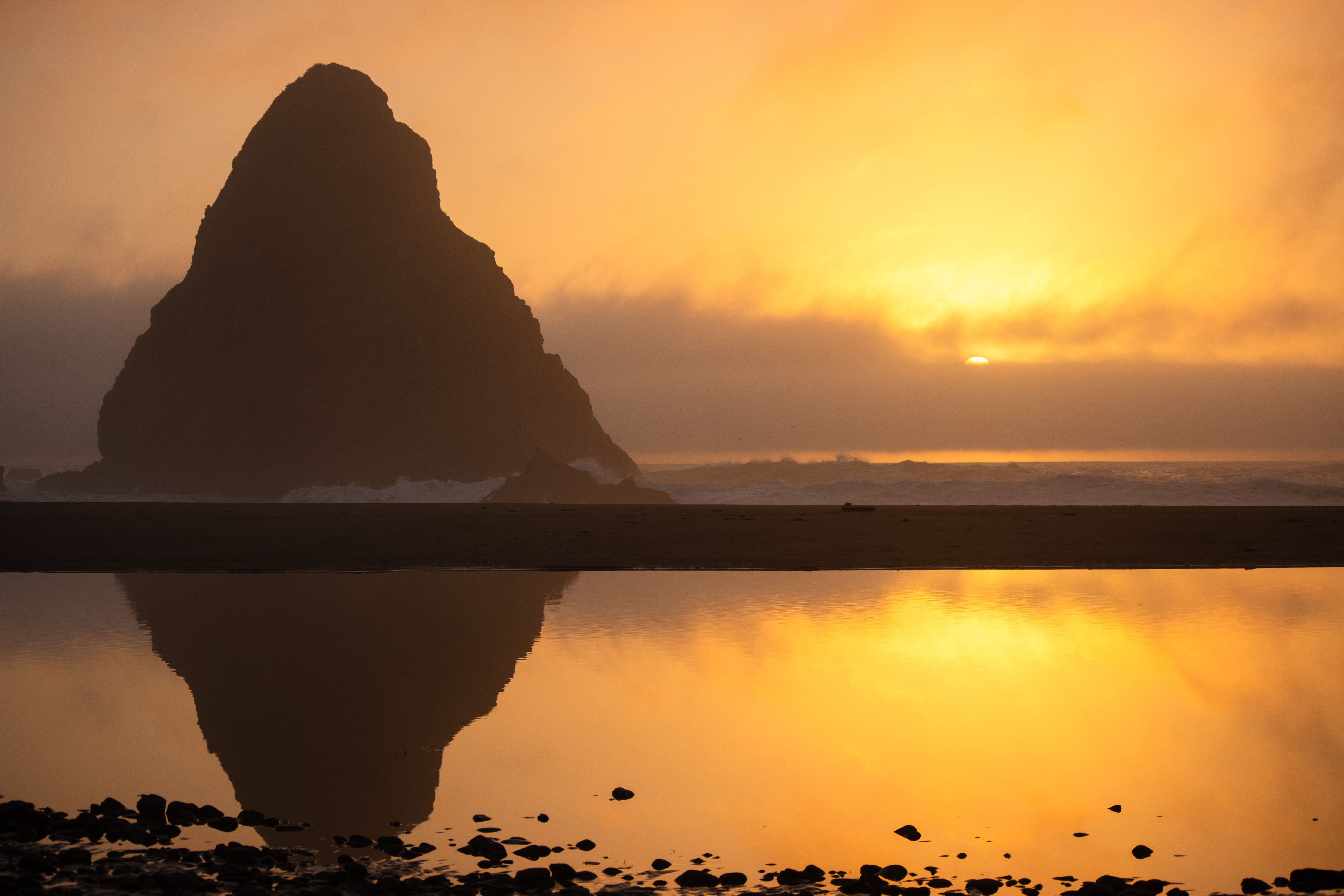 A Rock by a Sea · Free Stock Photo