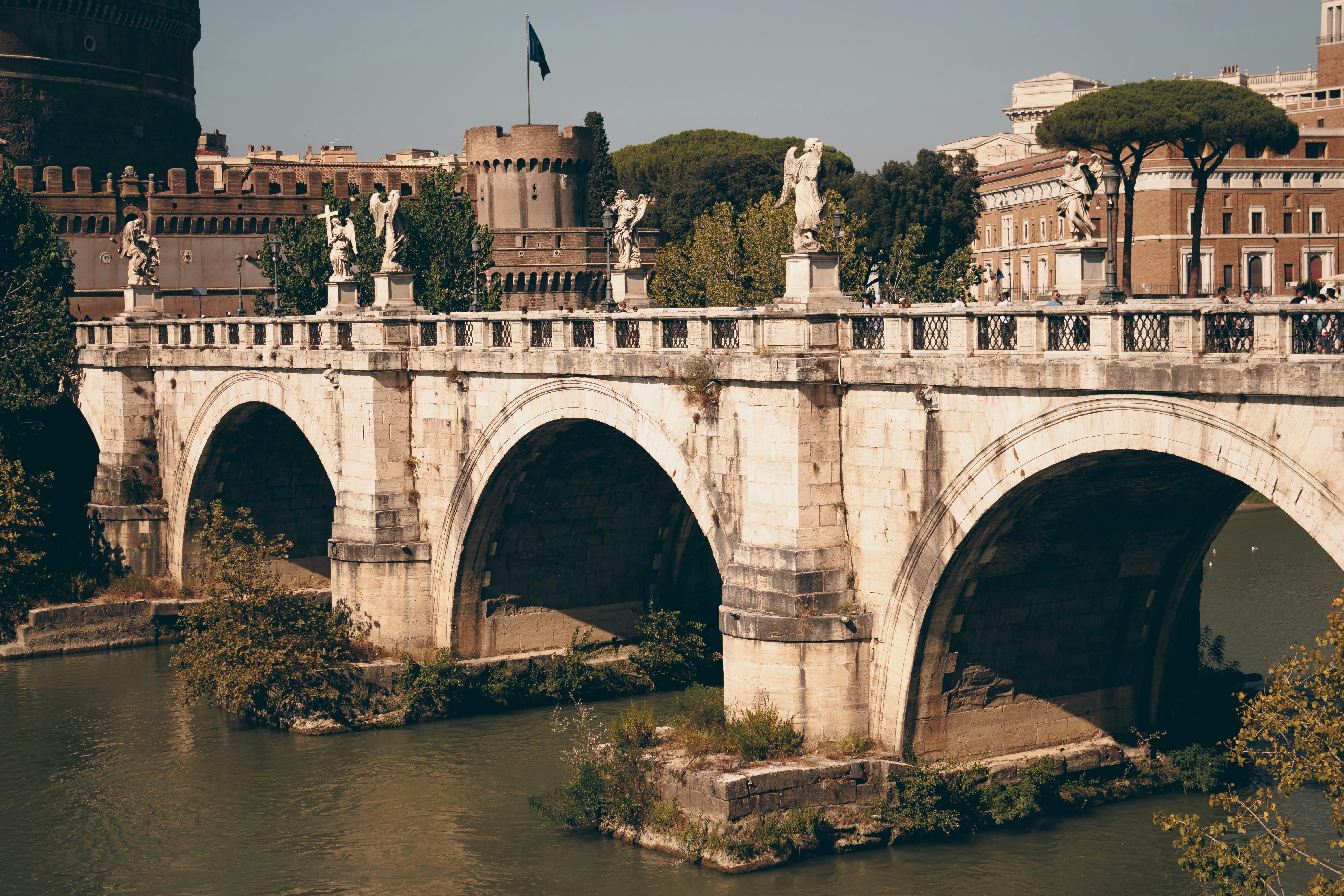 St. Angelo Bridge in Rome in Italy · Free Stock Photo