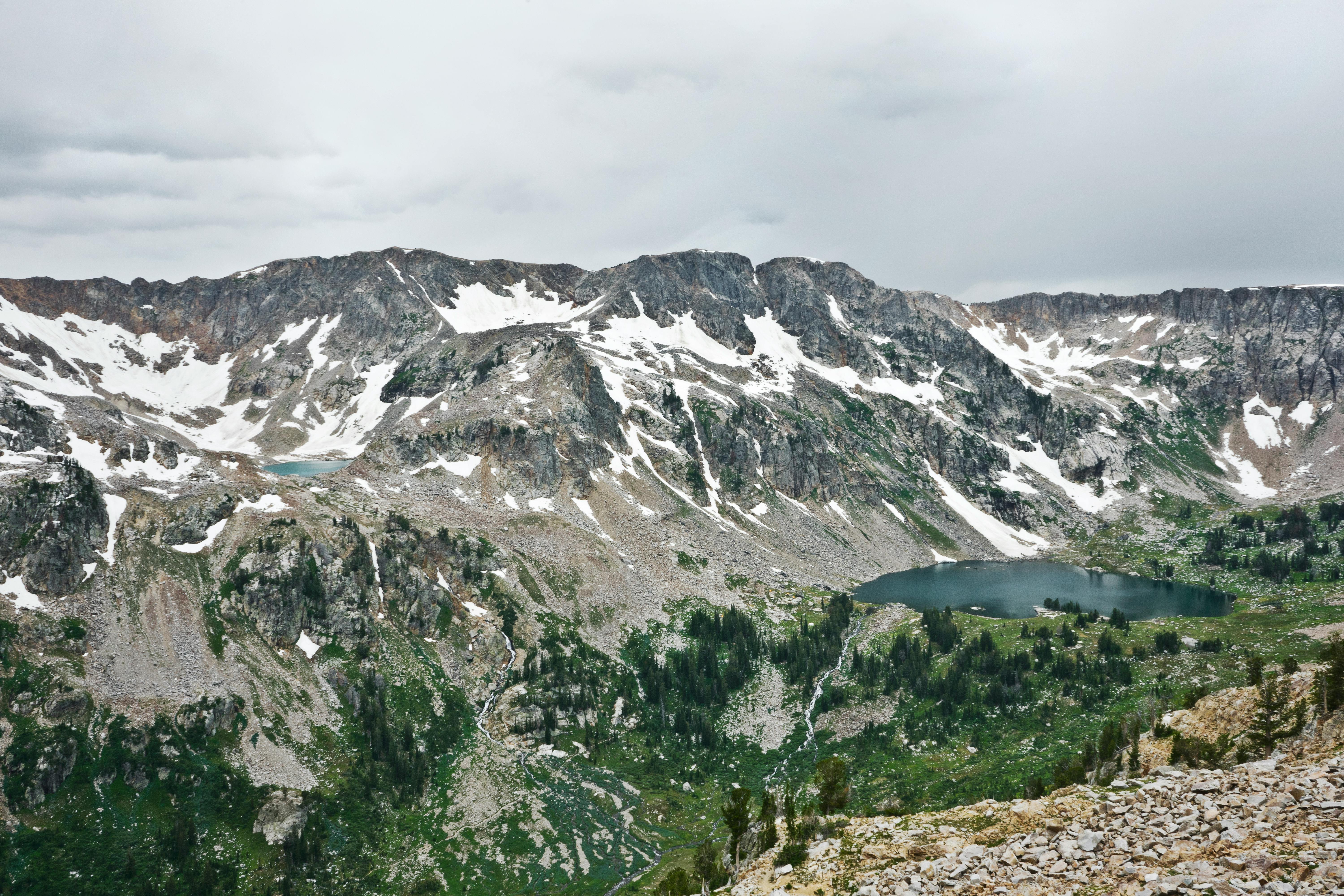 Landscape of Mountains with Lake · Free Stock Photo