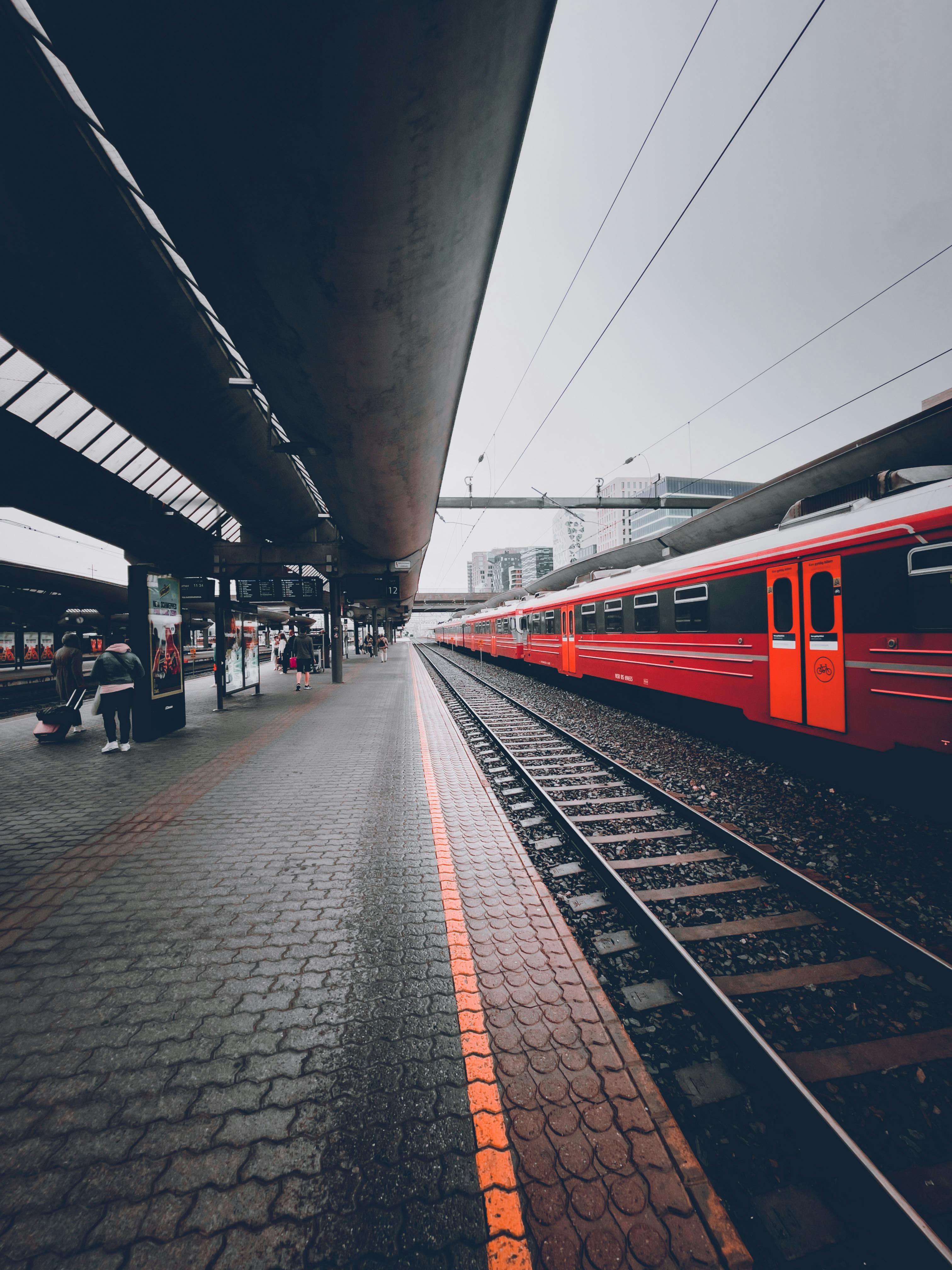 Train Arriving at a Station · Free Stock Photo
