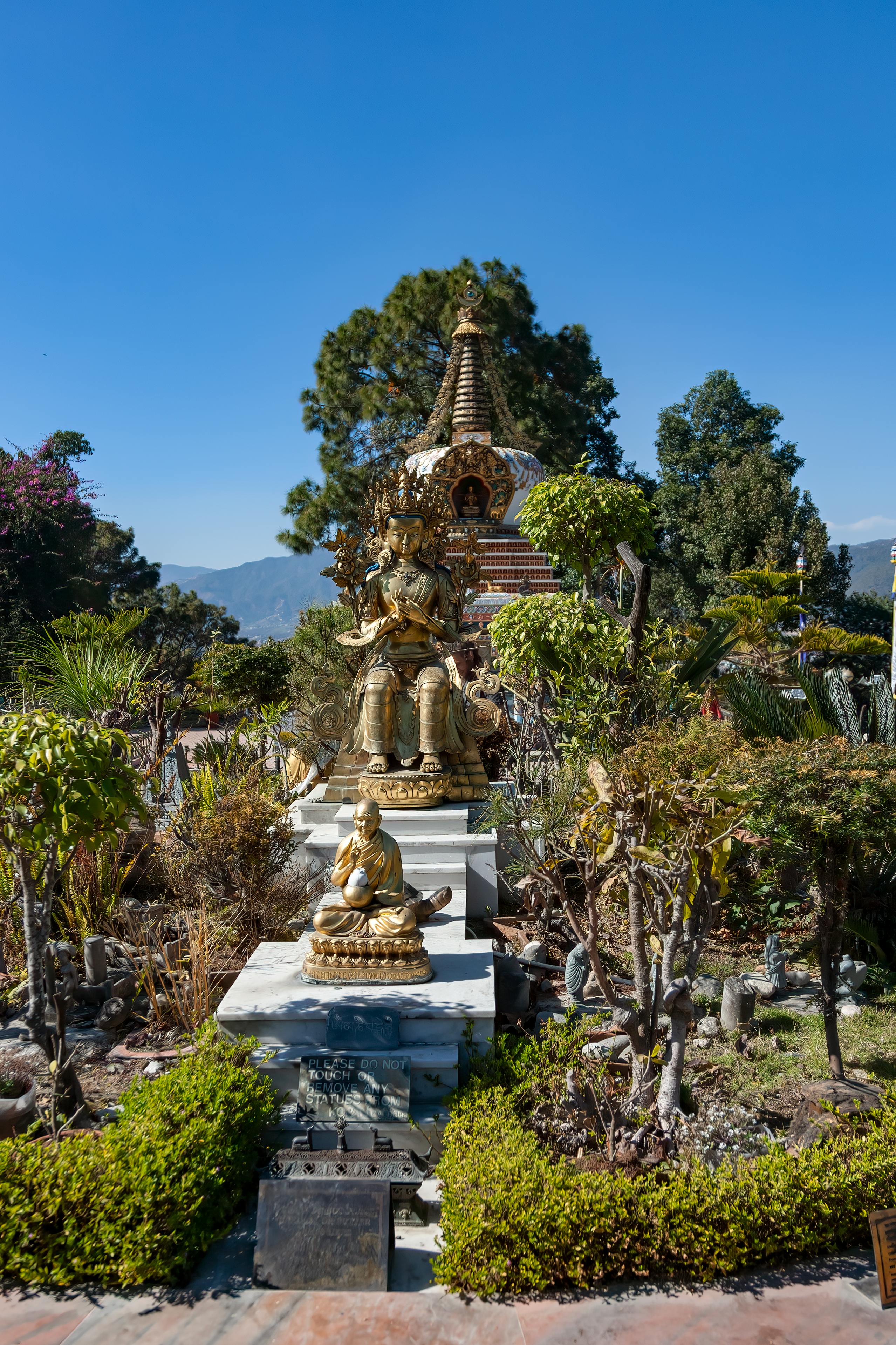 Golden Statues in Buddhist Garden · Free Stock Photo