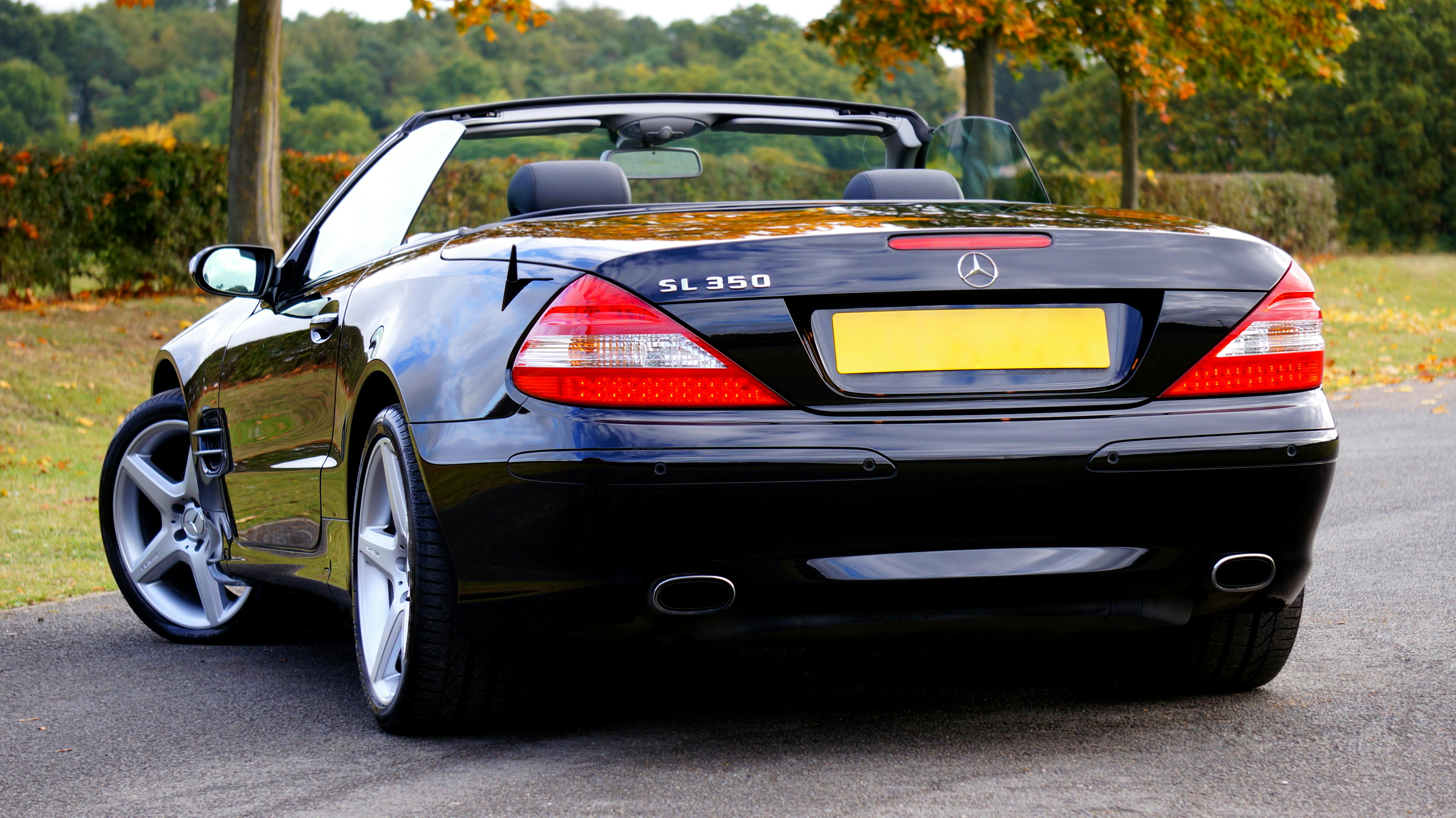 Black Mercedes Benz Sl 350 Convertible Coupe · Free Stock Photo