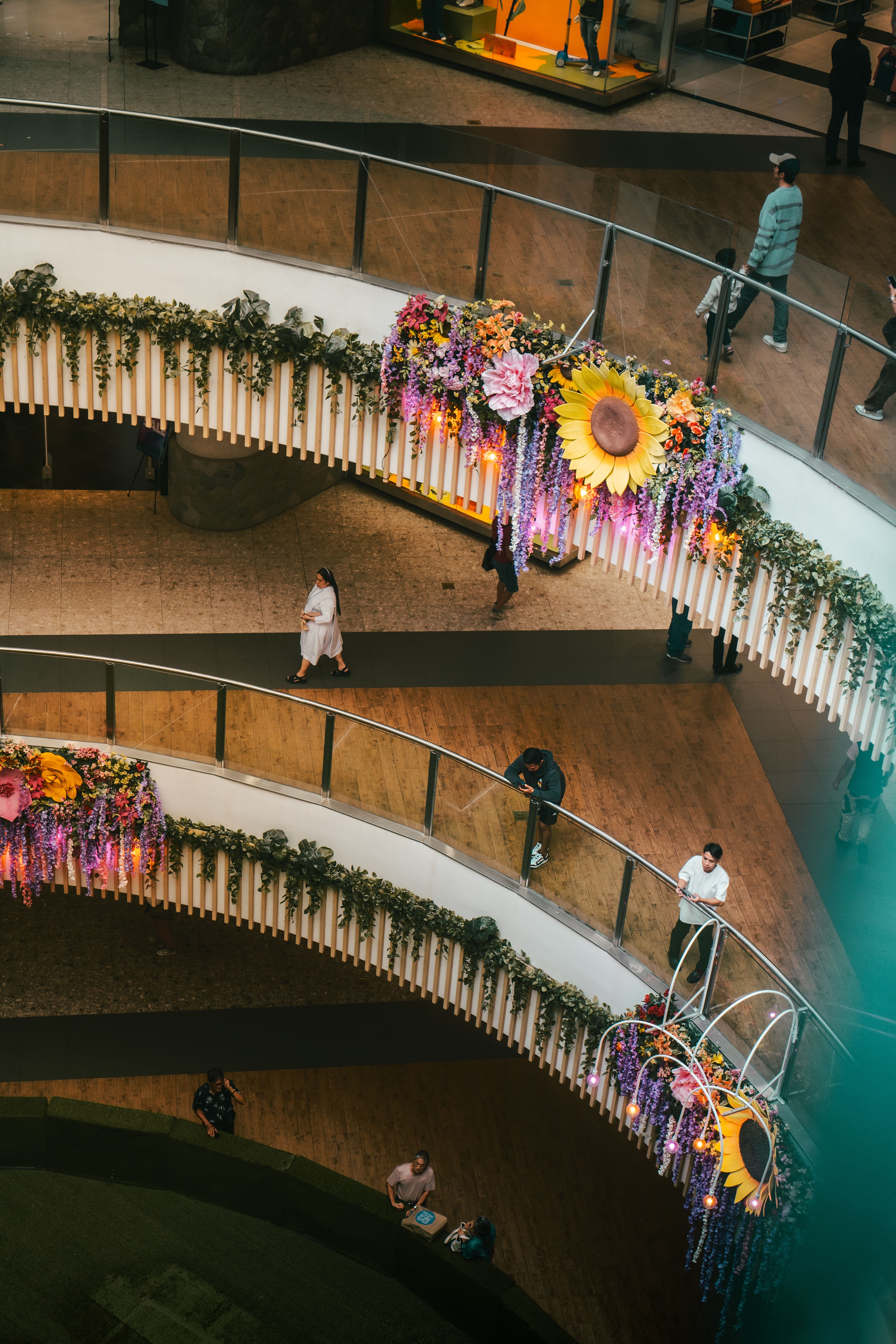 Decoration on Balconies of Shopping Mall · Free Stock Photo