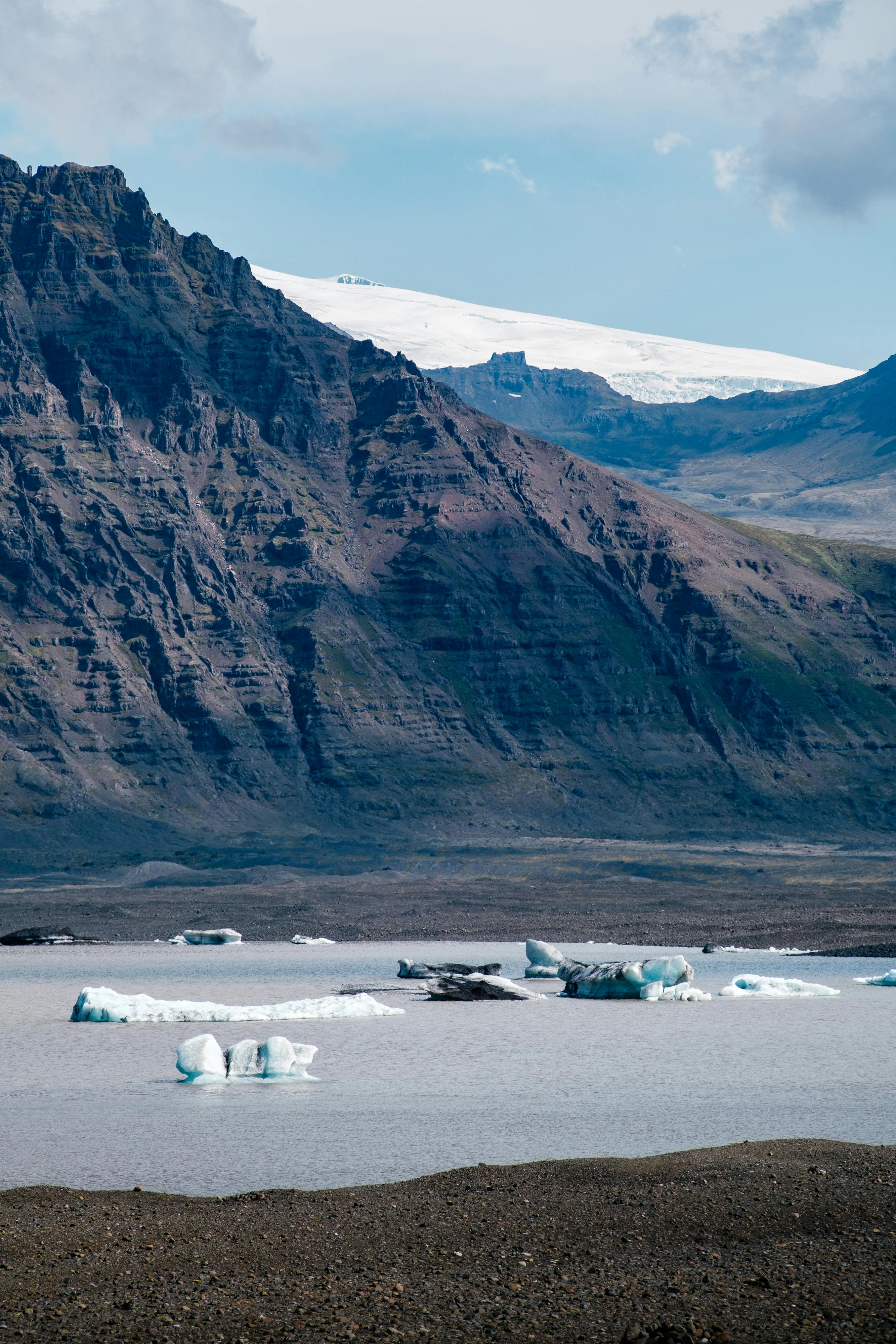 Ice Slabs Floating in Water, Vatnajökull National Park, Iceland · Free ...