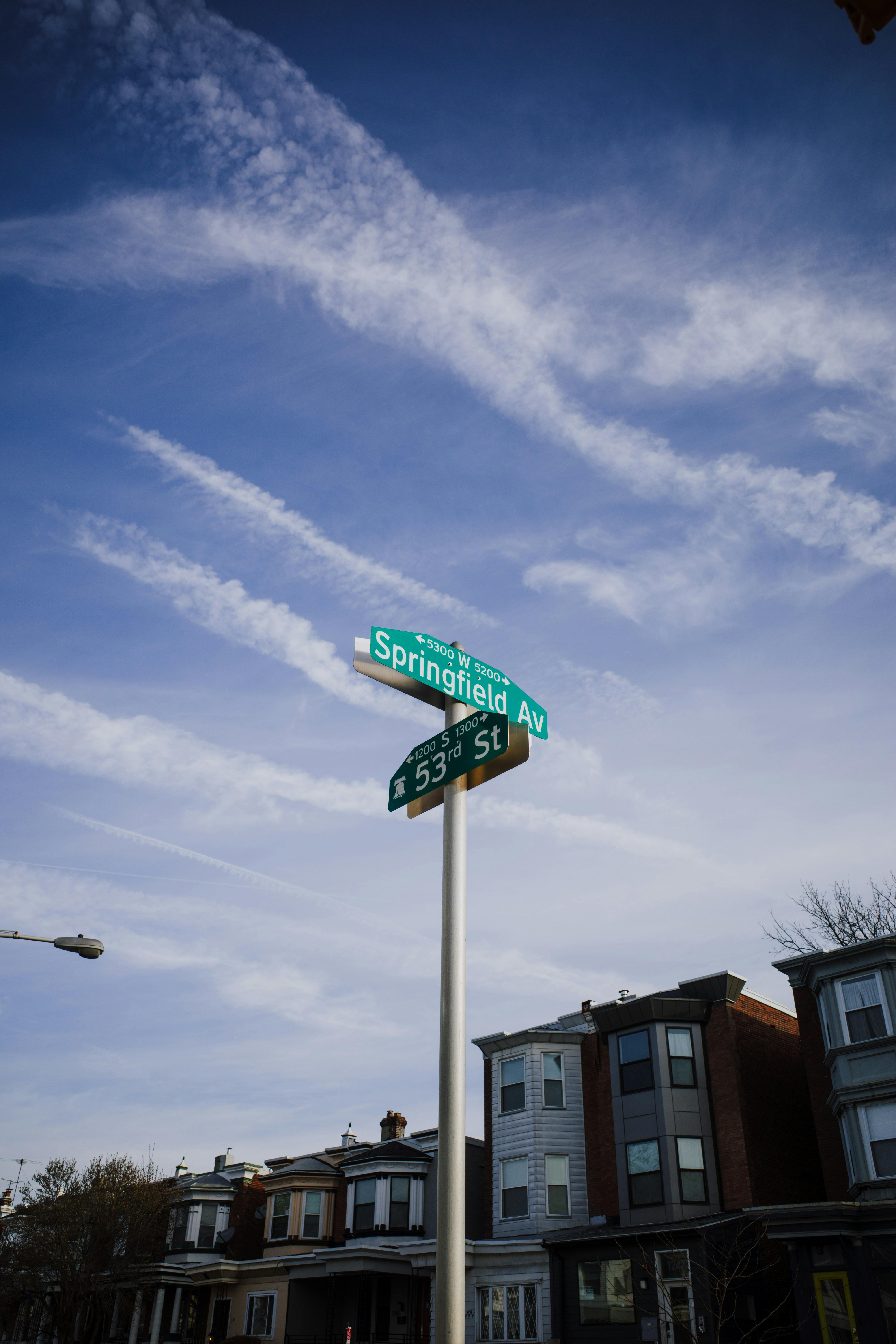 Springfield Avenue Signpost · Free Stock Photo