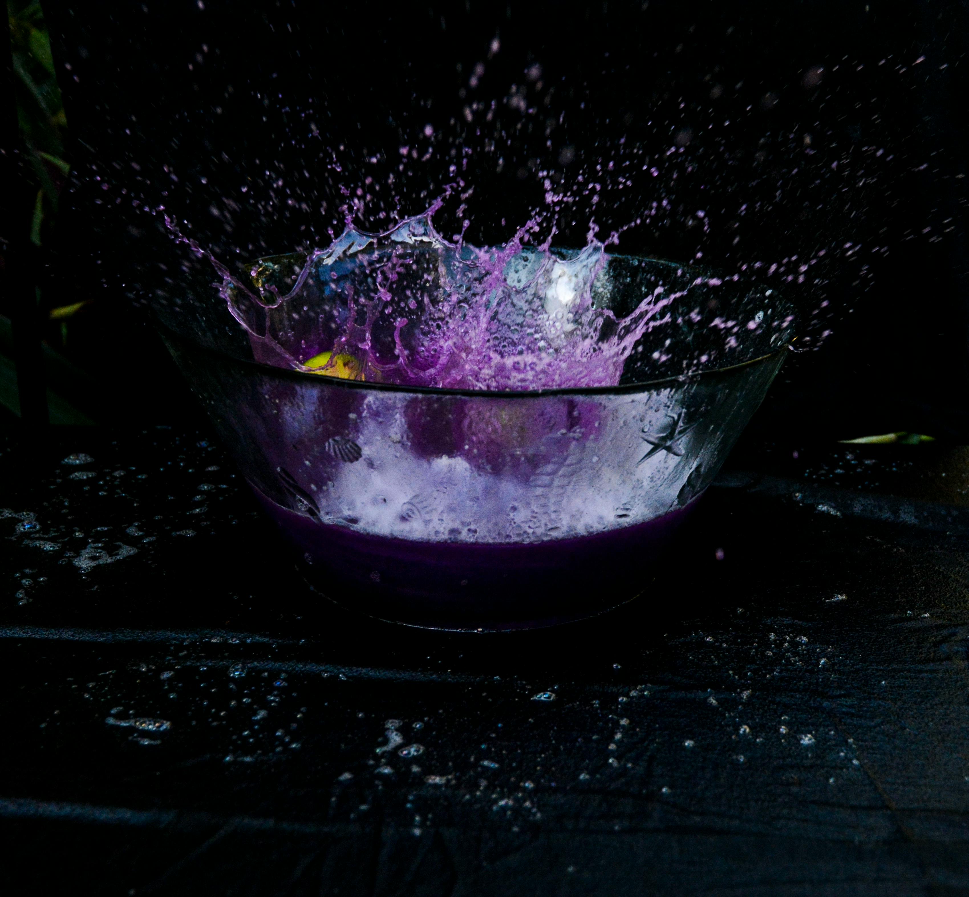 Time Lapse Photography Of Purple Liquid Splash · Free Stock Photo