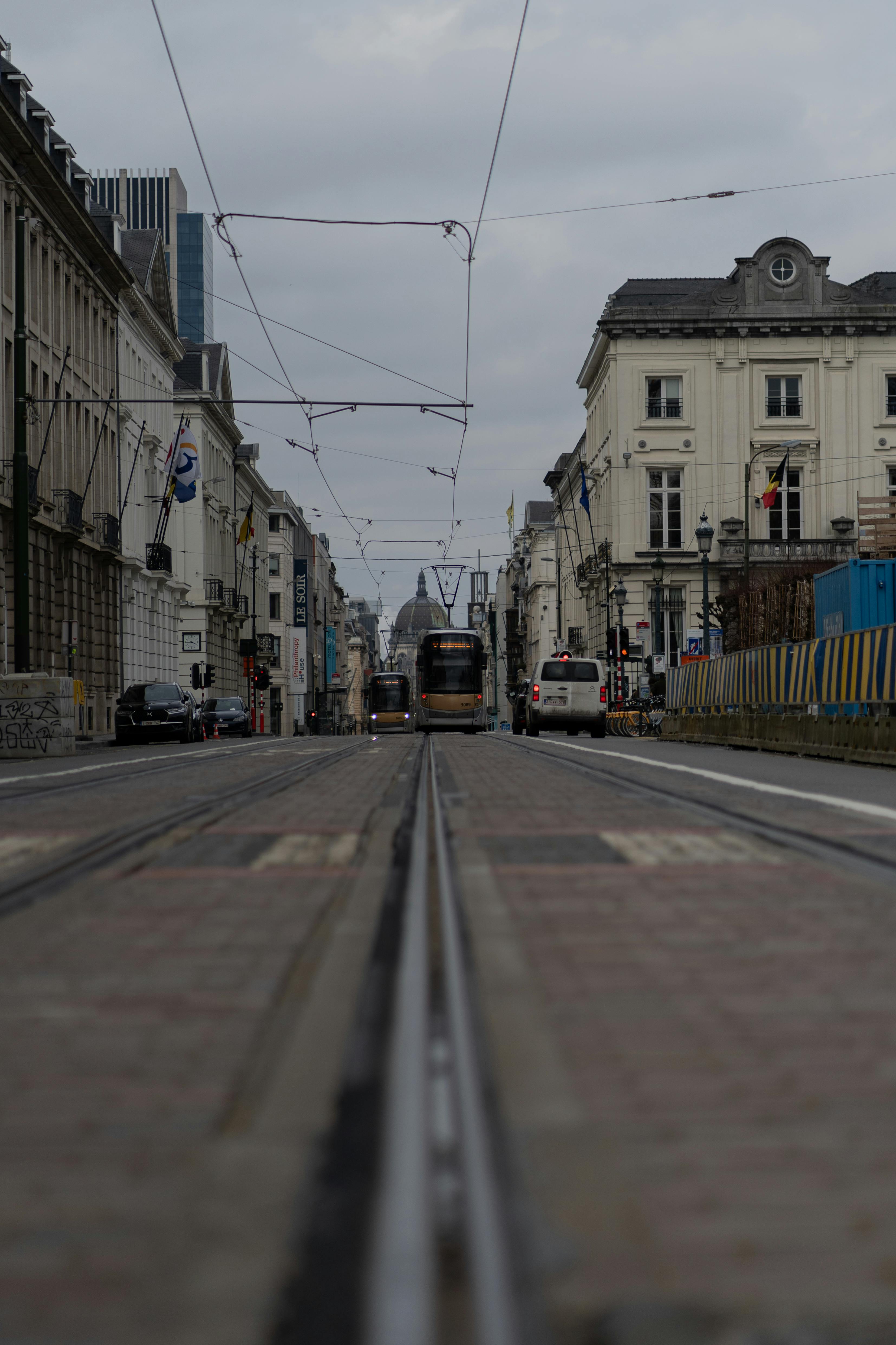 Trolleybus Tracks in Brussels · Free Stock Photo