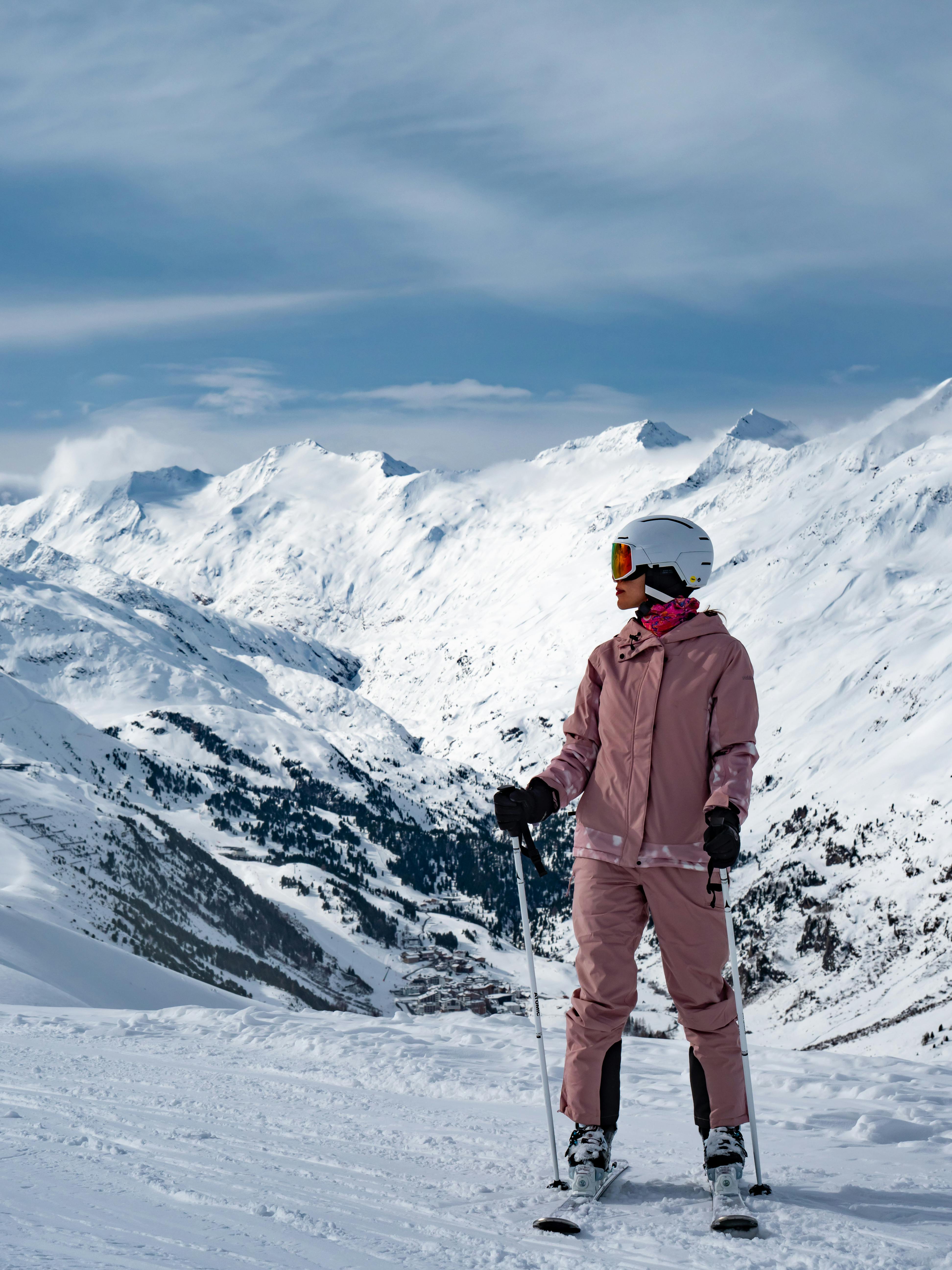 High Angle View of People Skiing on Snowcapped Mountain · Free Stock Photo