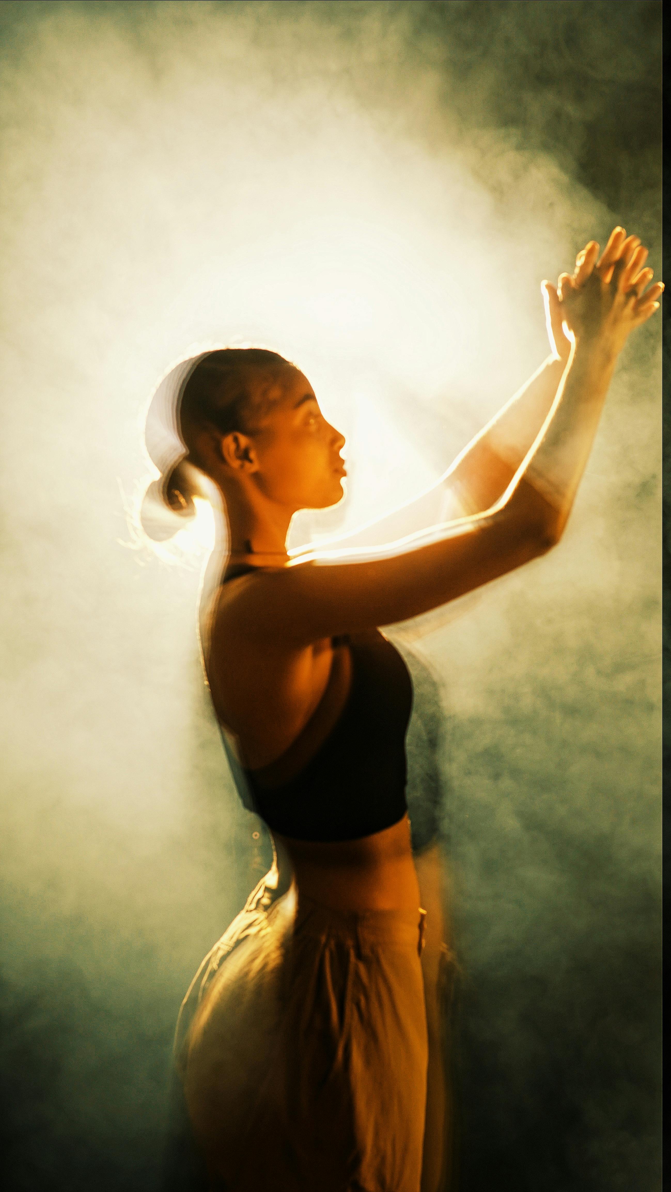 Light over Blurred Woman in Top · Free Stock Photo