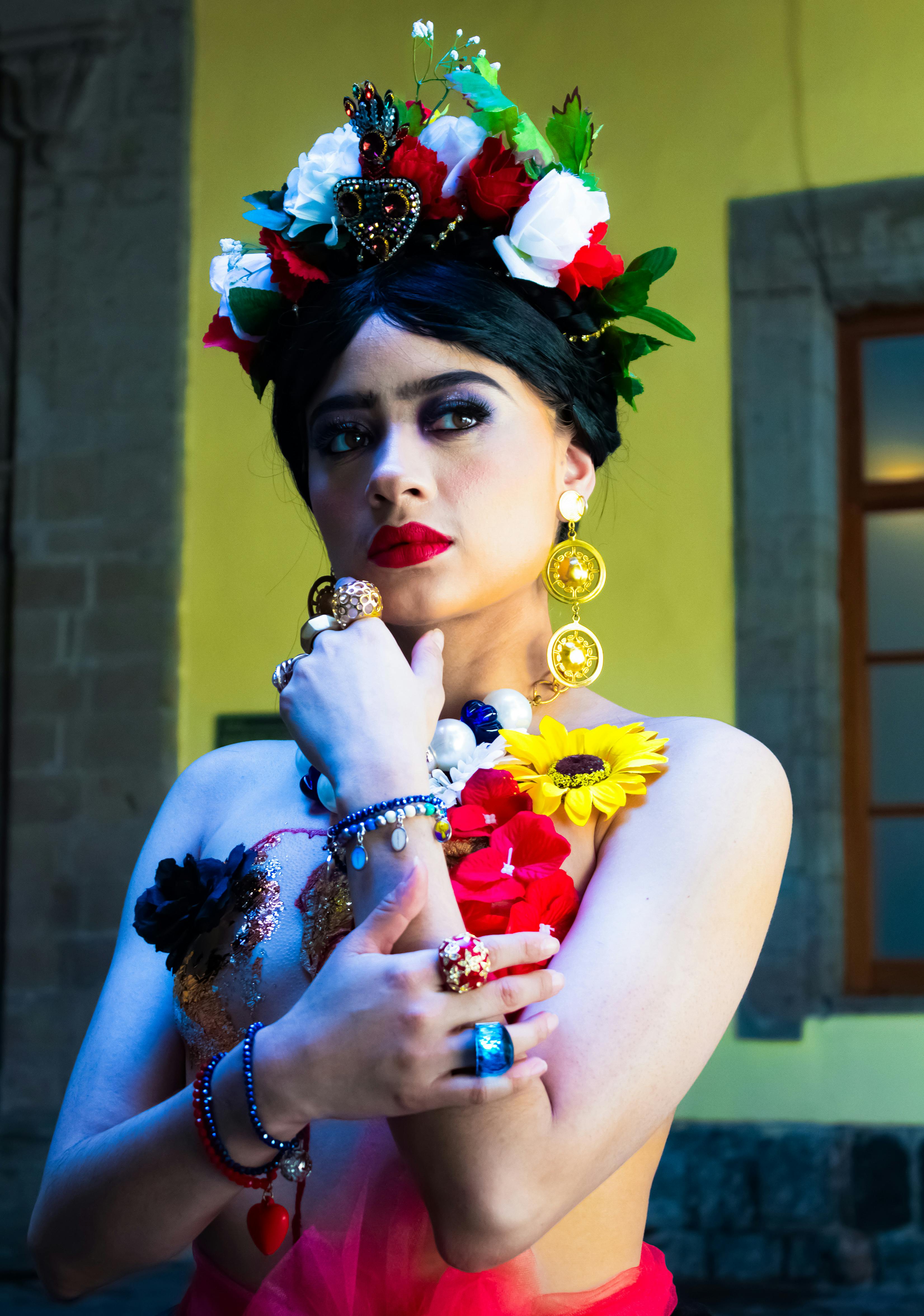 Portrait of Woman as Frida Kahlo · Free Stock Photo