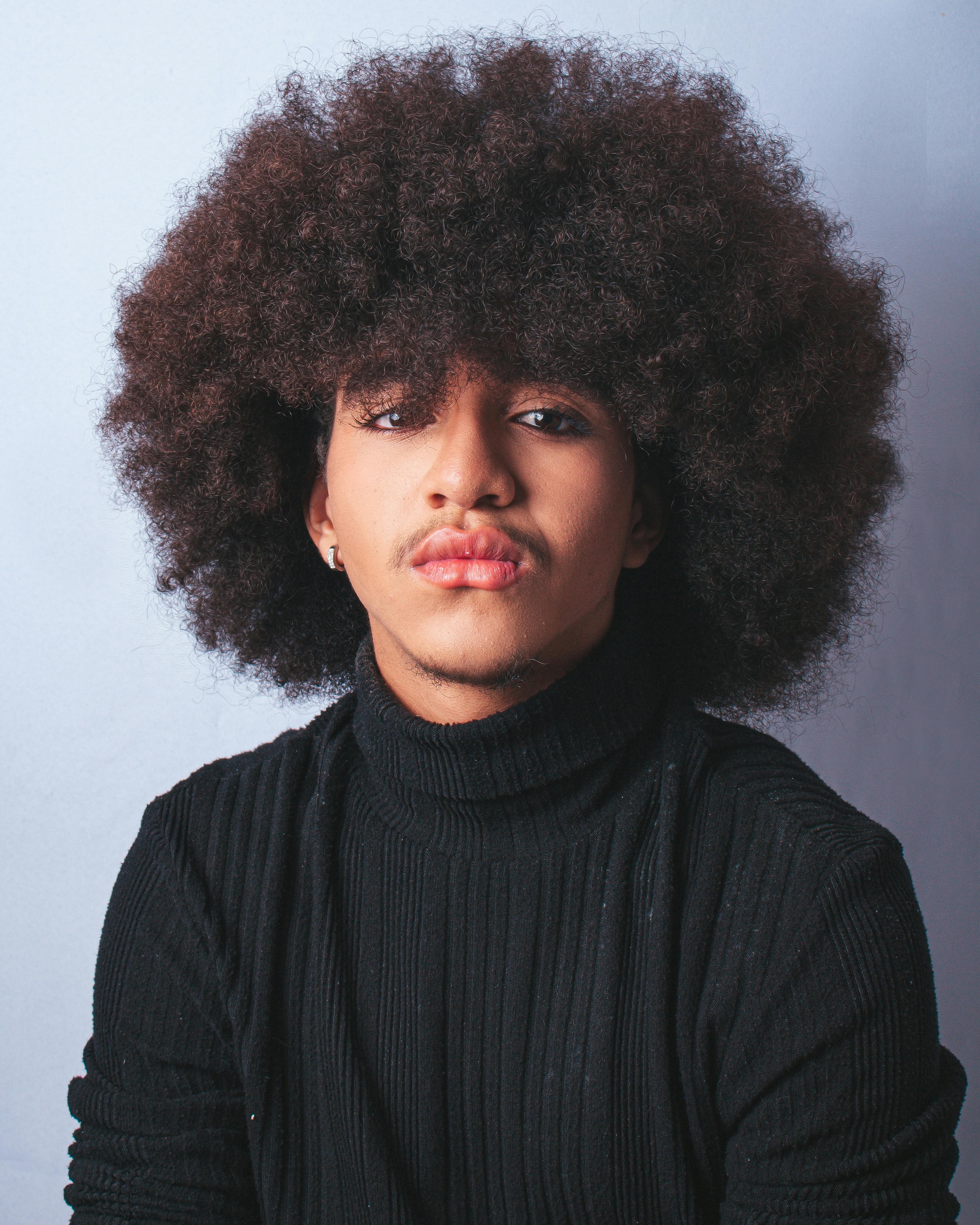 Portrait of a Man in Afro · Free Stock Photo