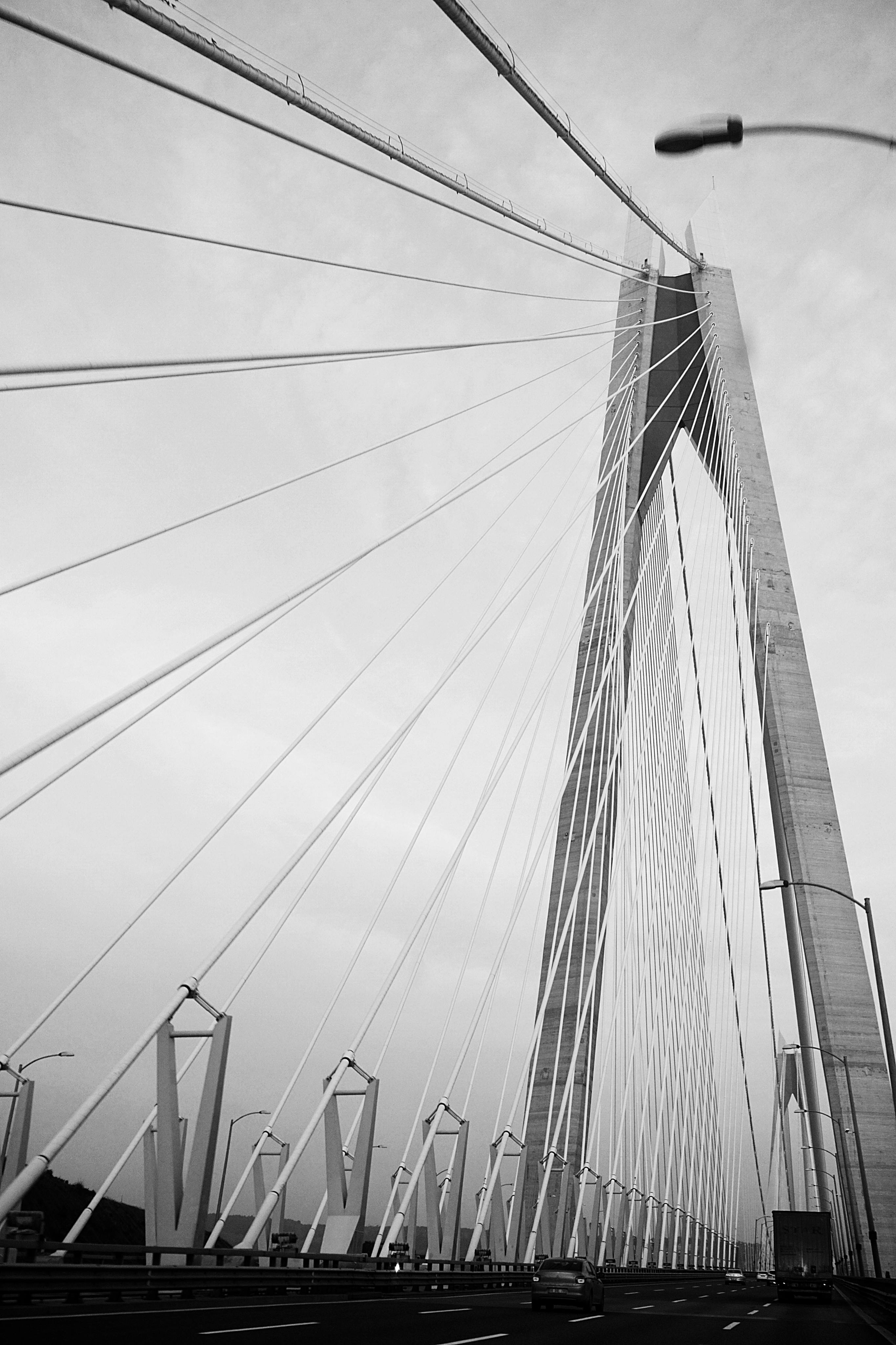 Gray Concrete Bridge in Grayscale Photography · Free Stock Photo