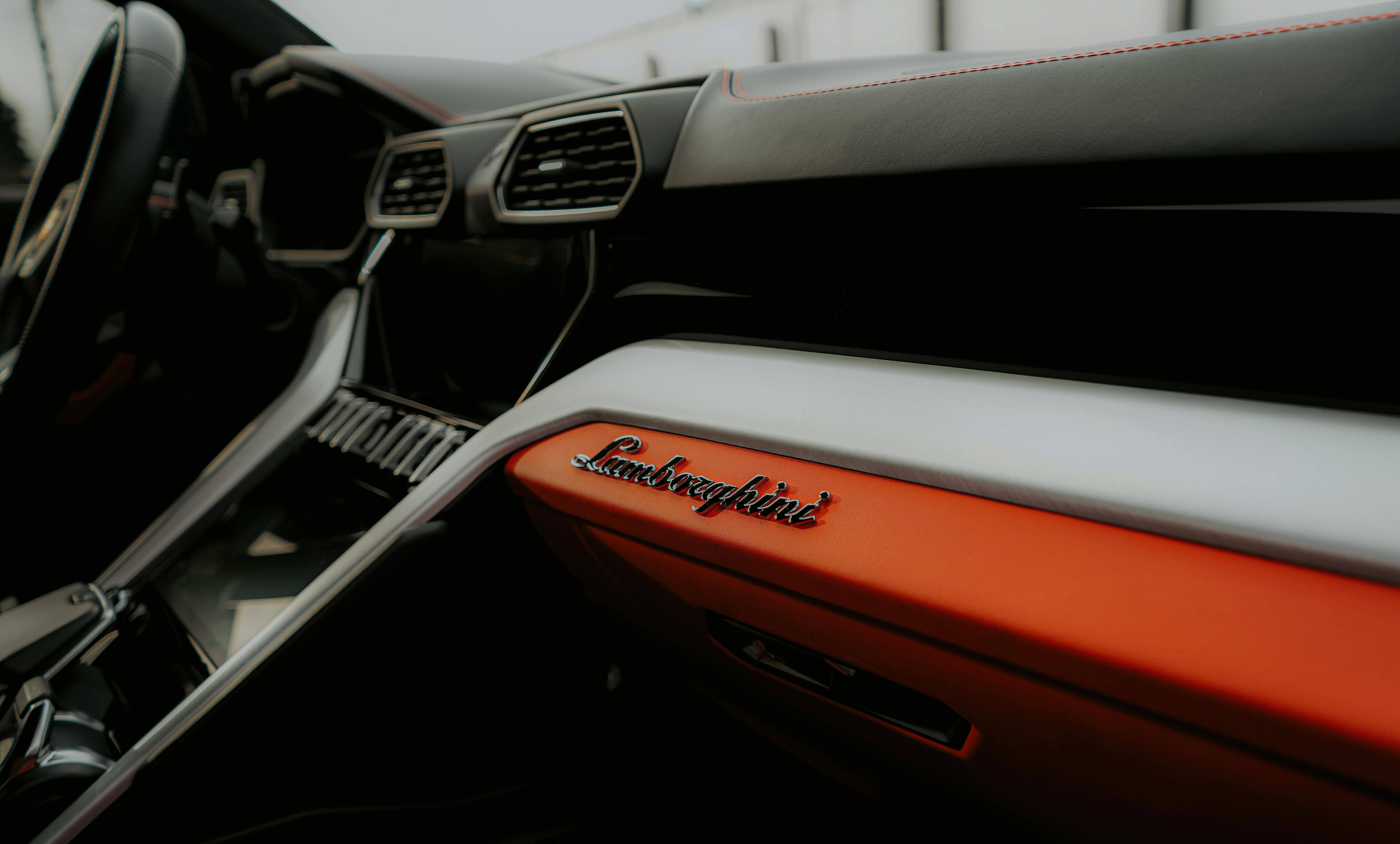 Lamborghini Name in Car · Free Stock Photo