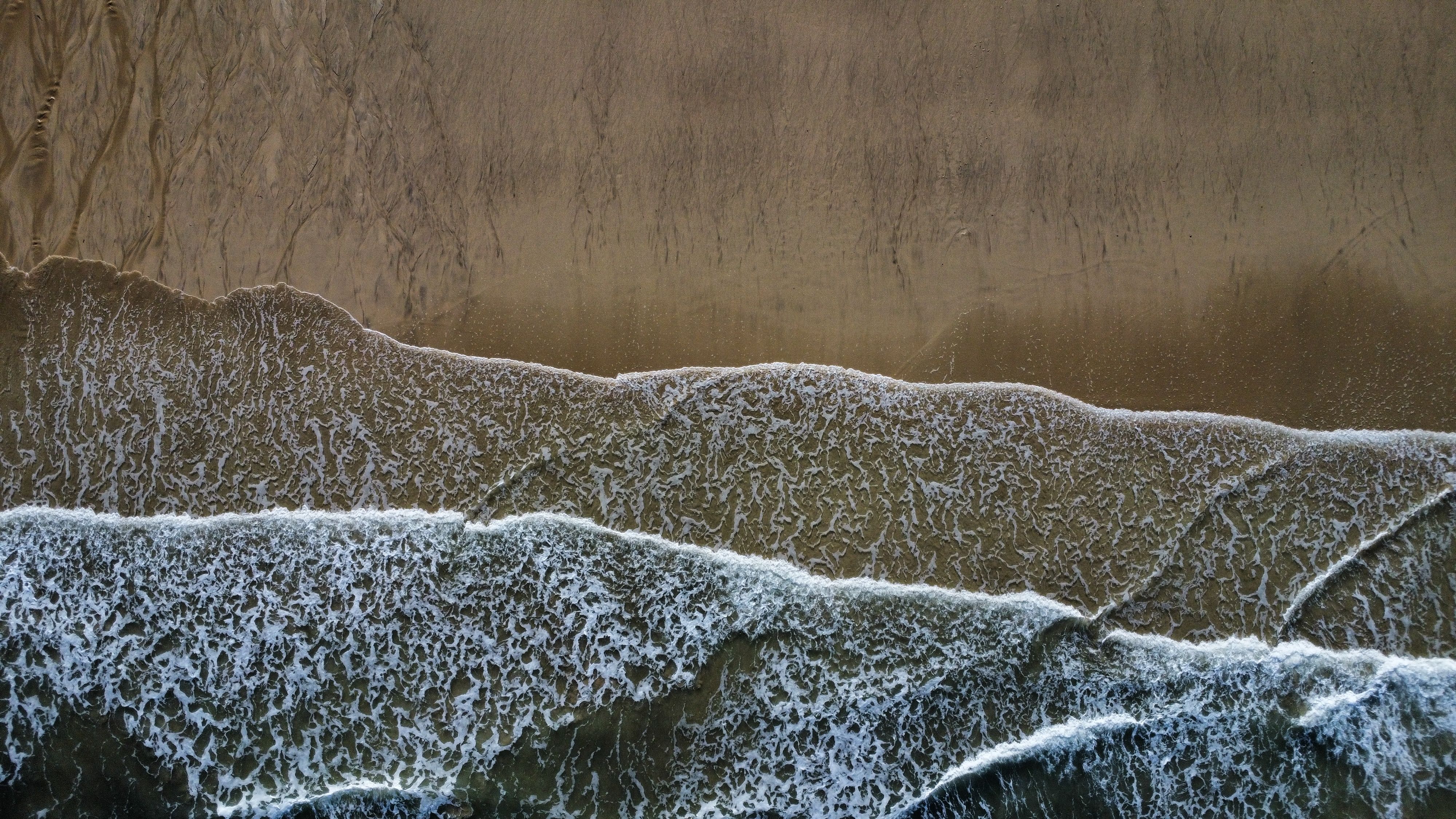 Birds Eye View of Waves on Sea Shore · Free Stock Photo