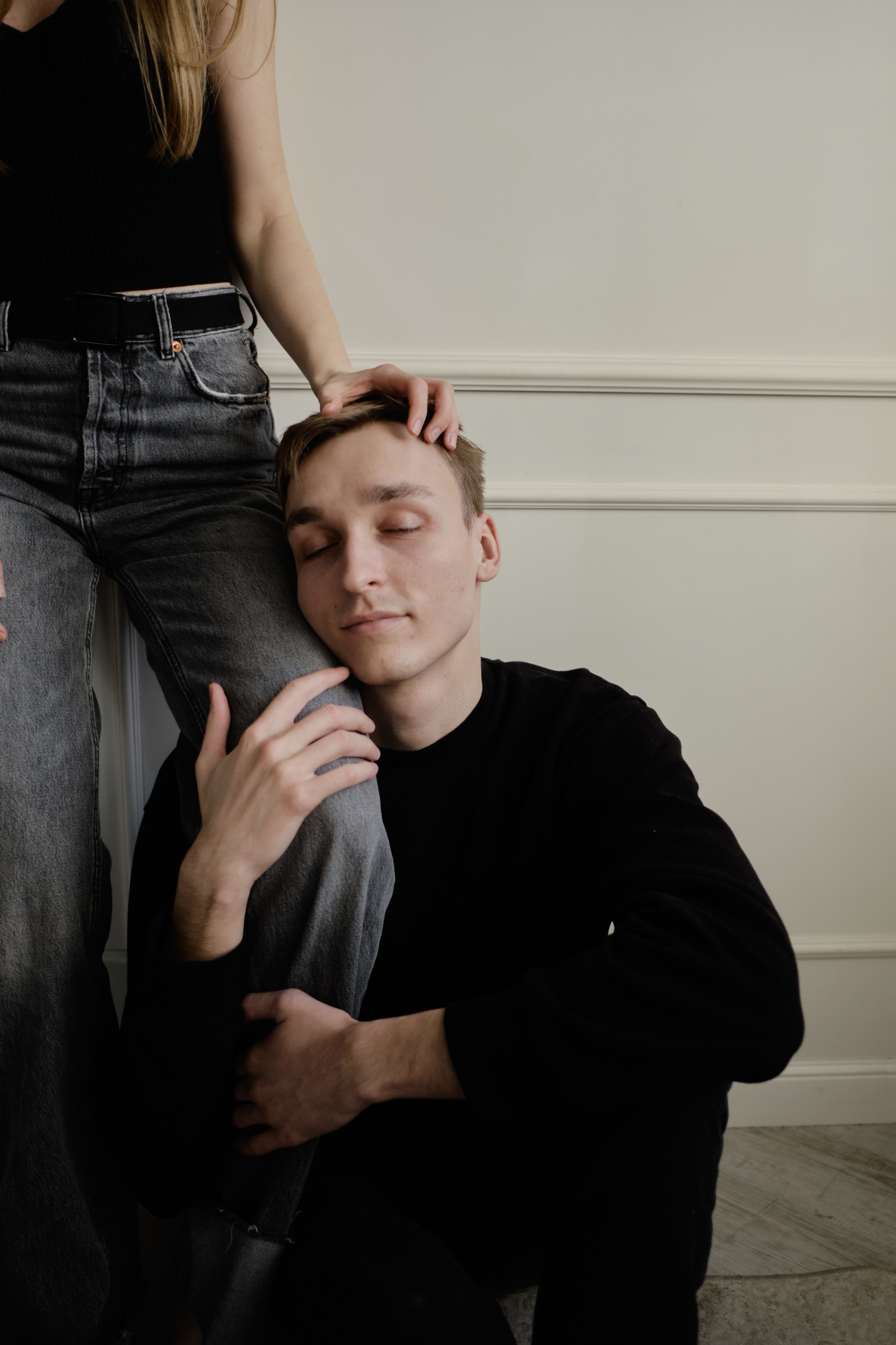 Man Hugging Woman Leg · Free Stock Photo
