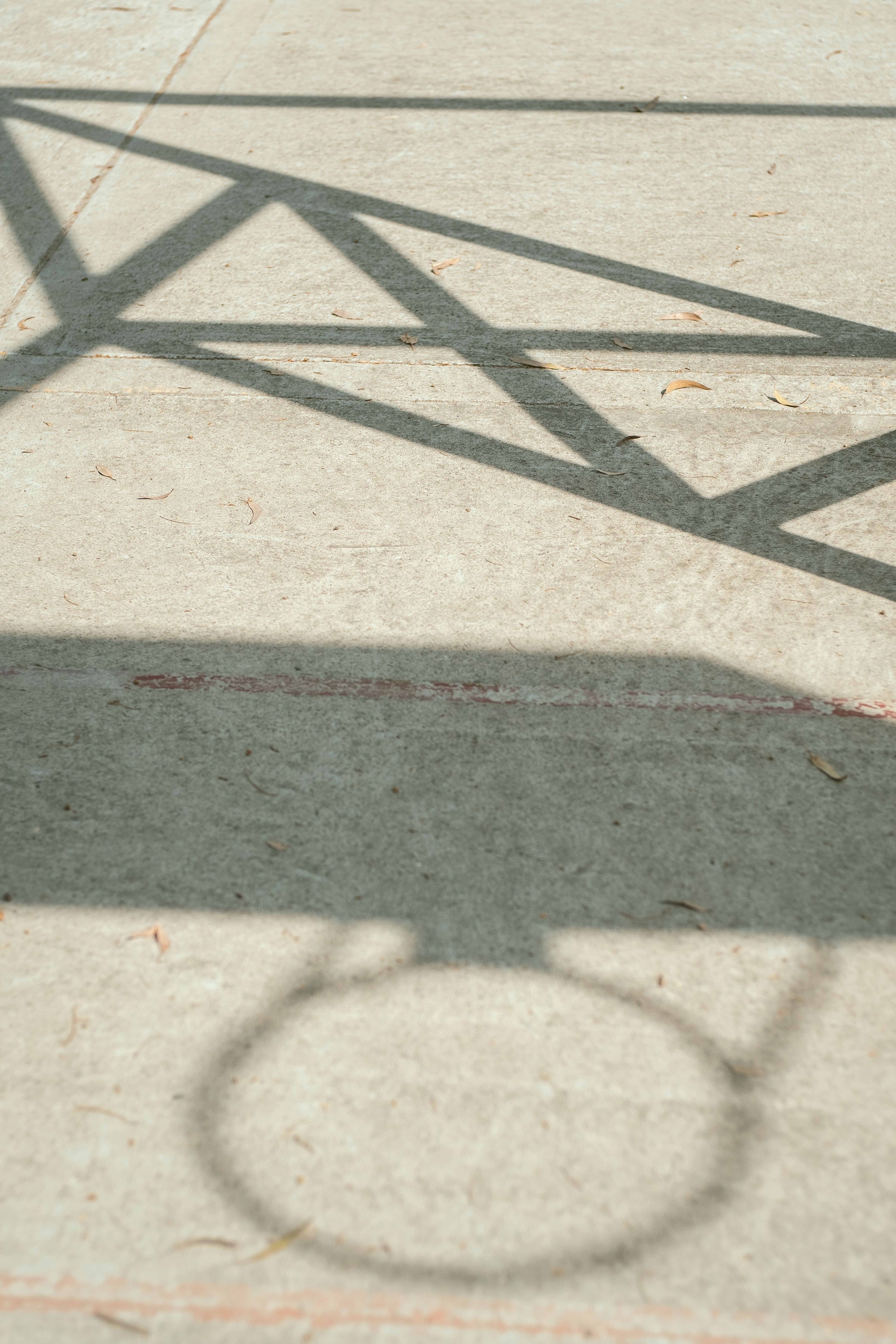 Shadows on Basketball Court Pavement · Free Stock Photo