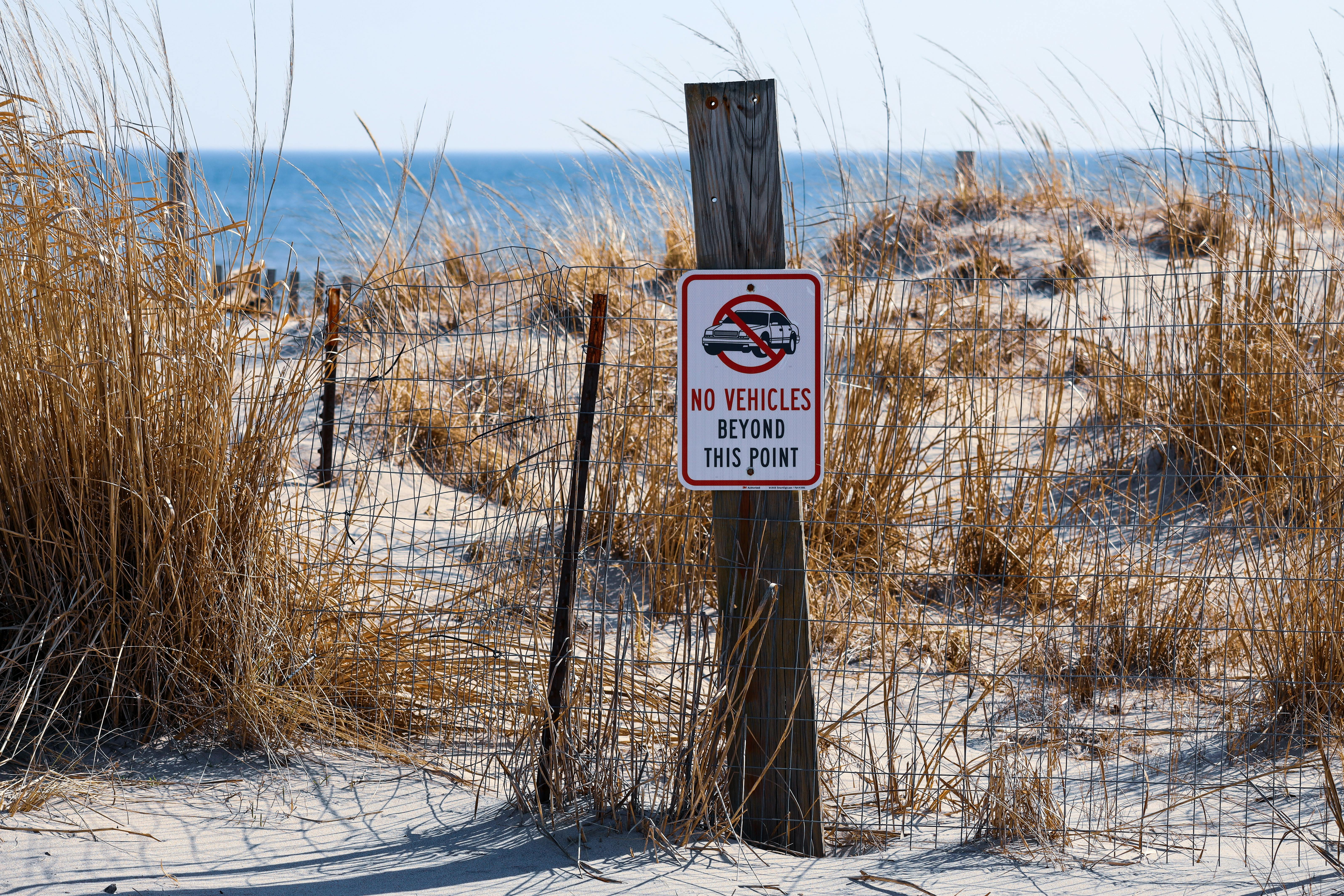 Prohibition Sign on Fence on Beach · Free Stock Photo