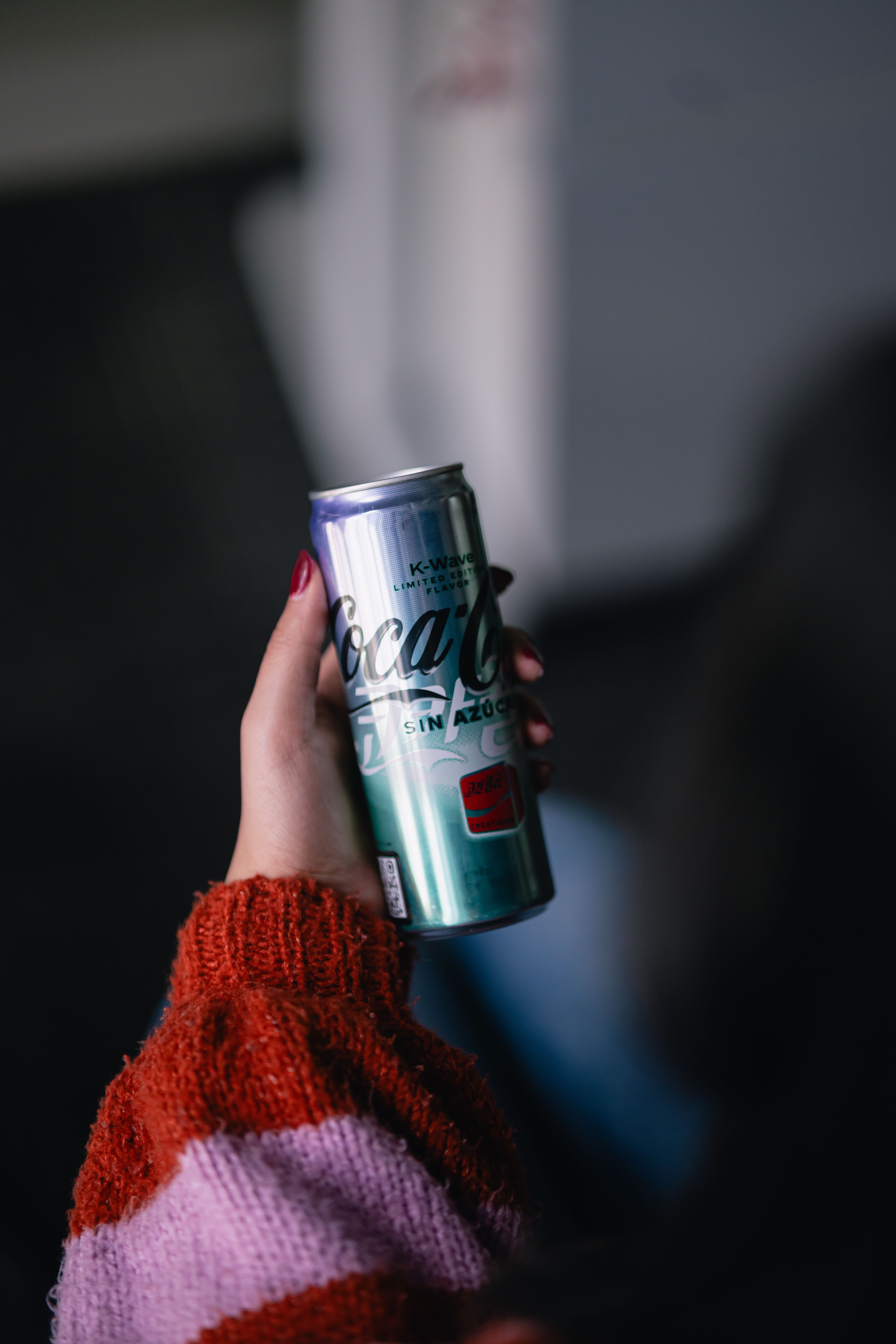 Female hand holds Coca - Cola zero sugar can K-wave · Free Stock Photo