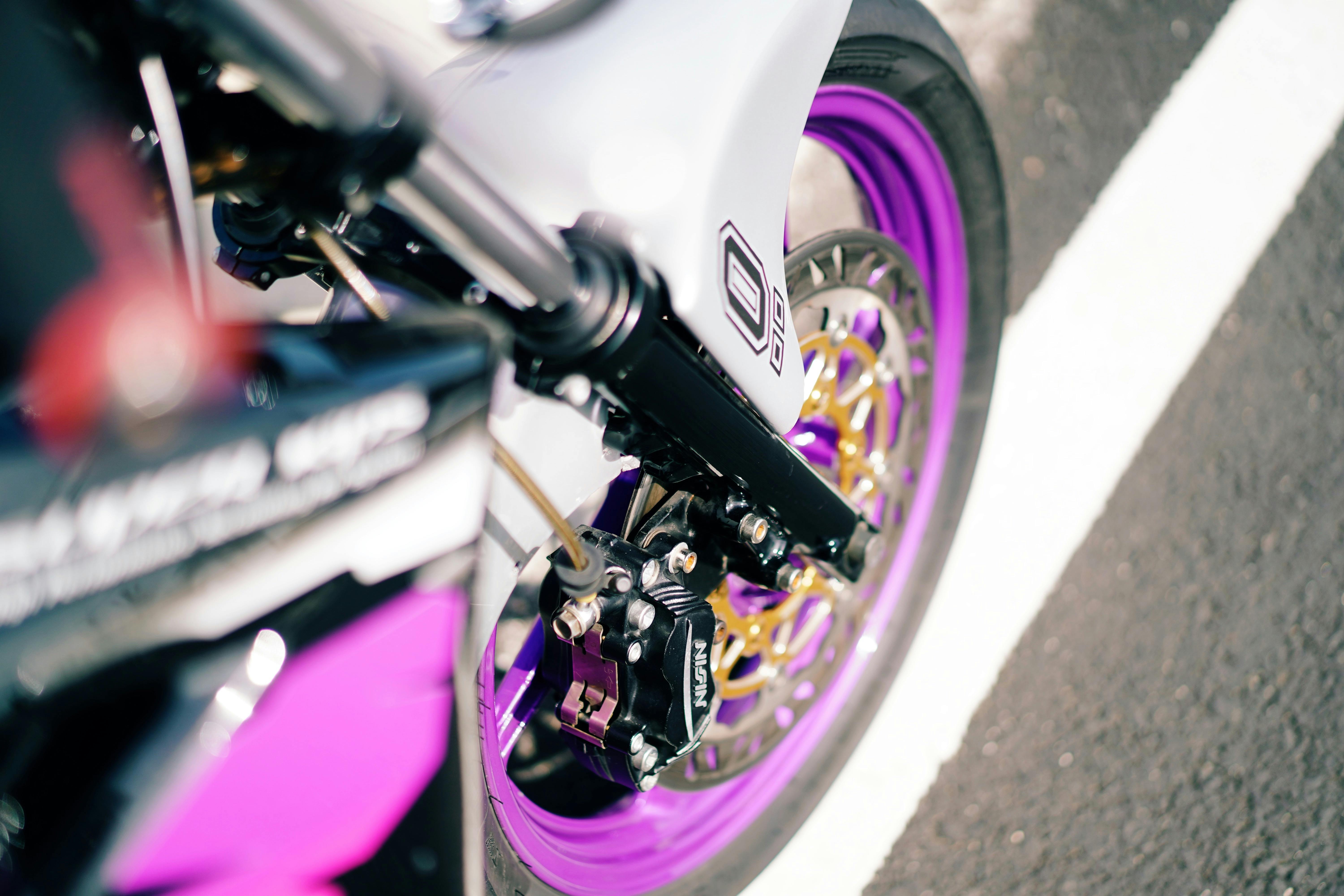 Purple Motorbike Wheel · Free Stock Photo
