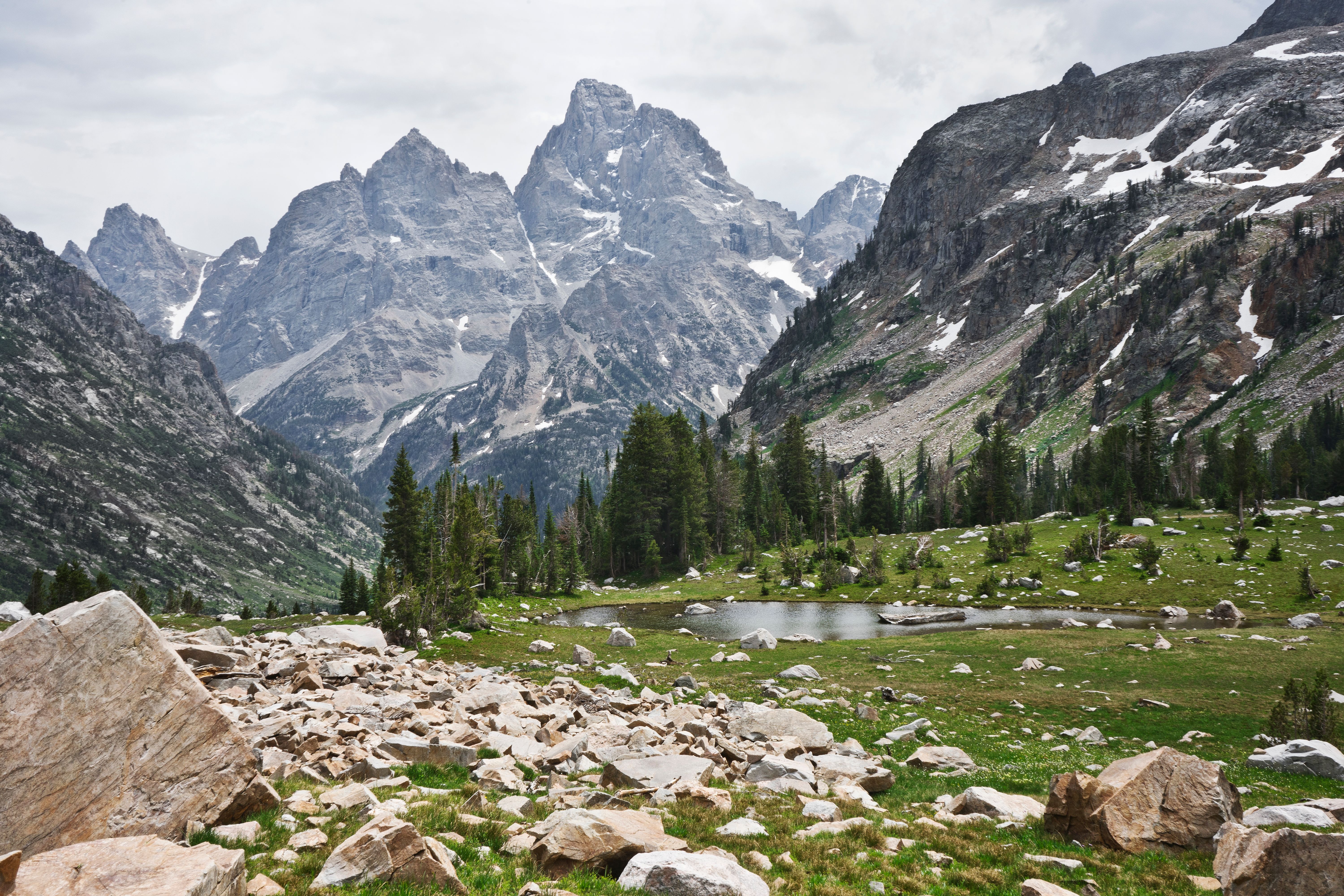 Small Kar Lake with Trees in Mountain Valley · Free Stock Photo