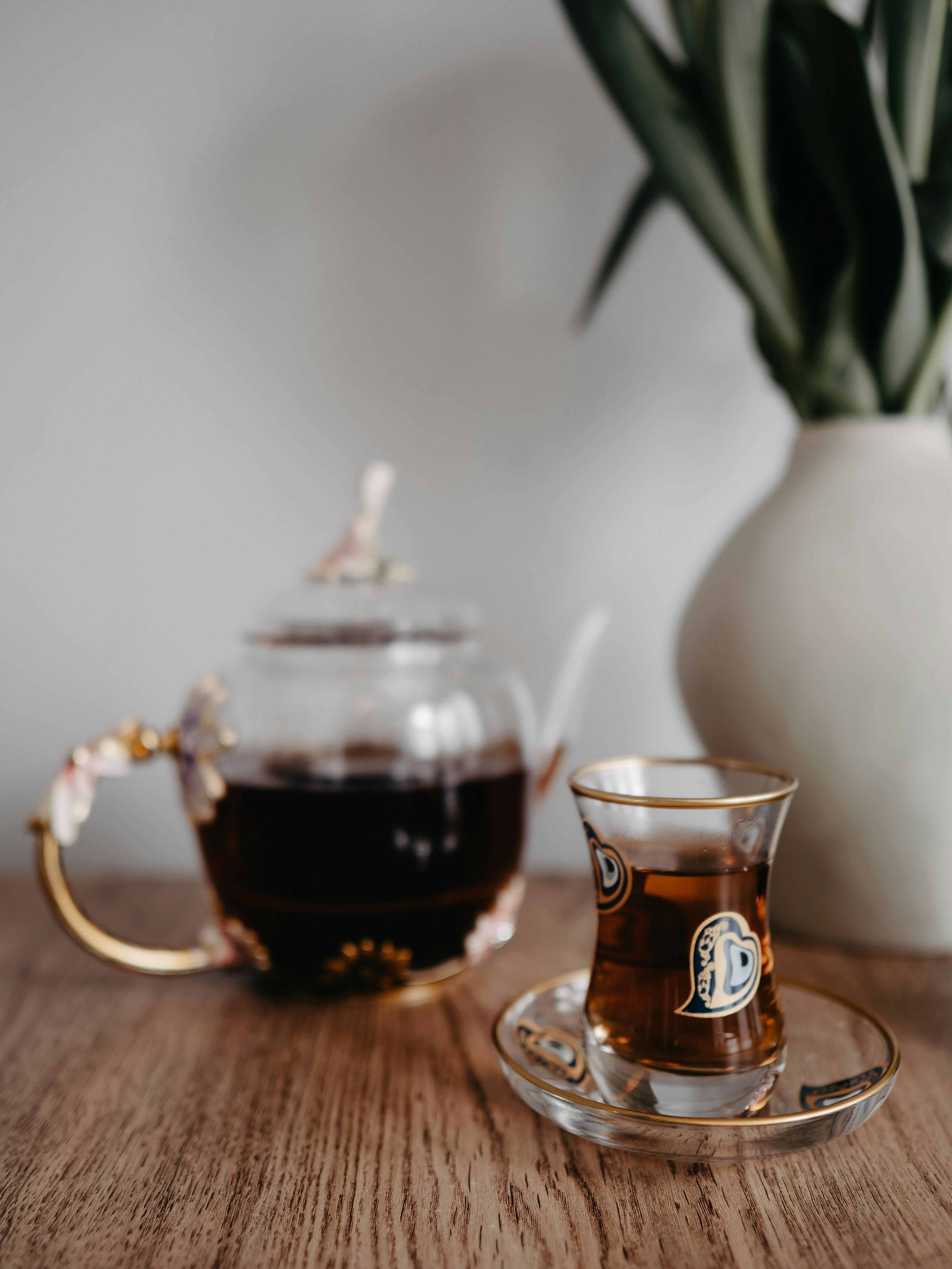 Clear Glass Tea Set With Honey · Free Stock Photo