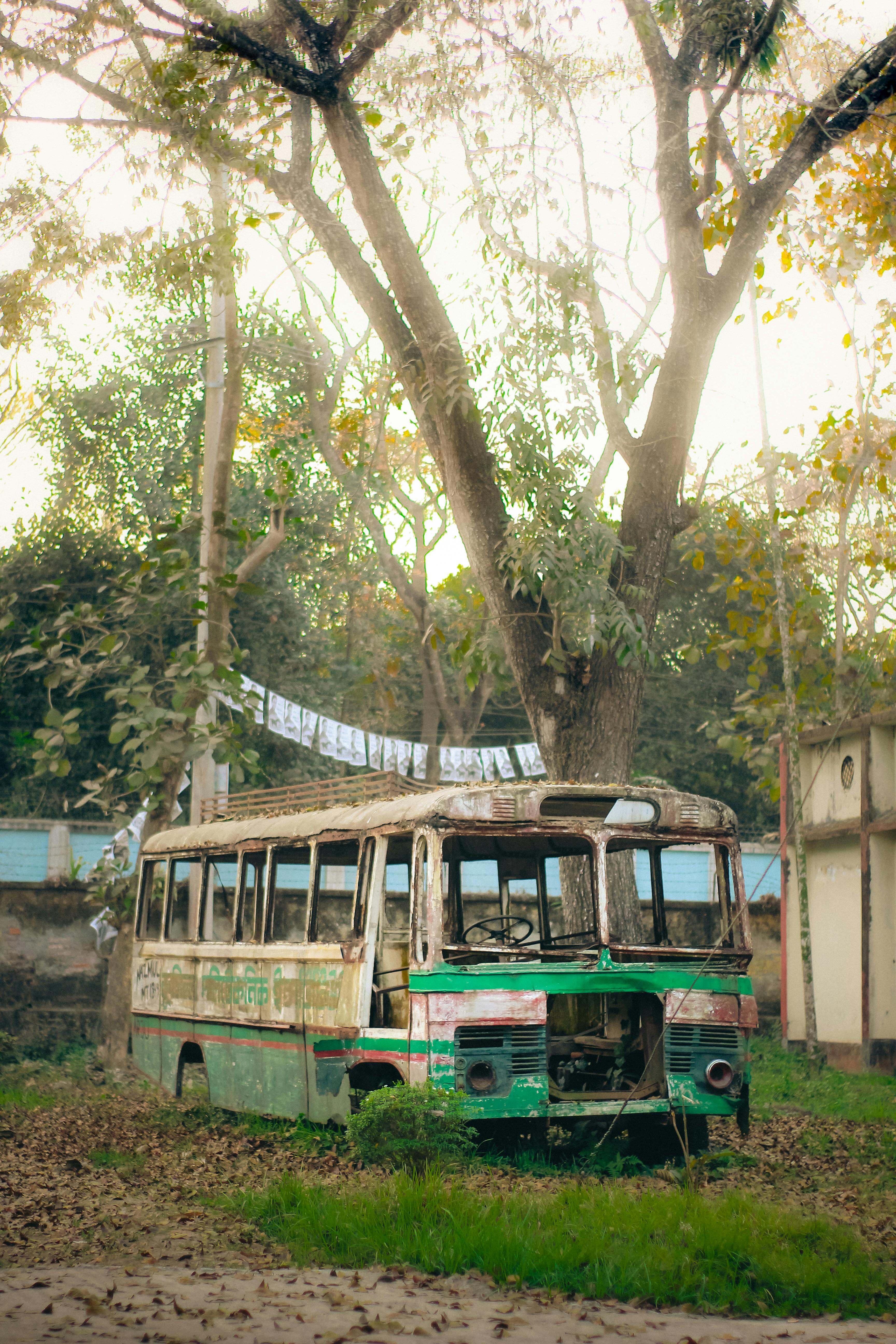 Old broken bus · Free Stock Photo