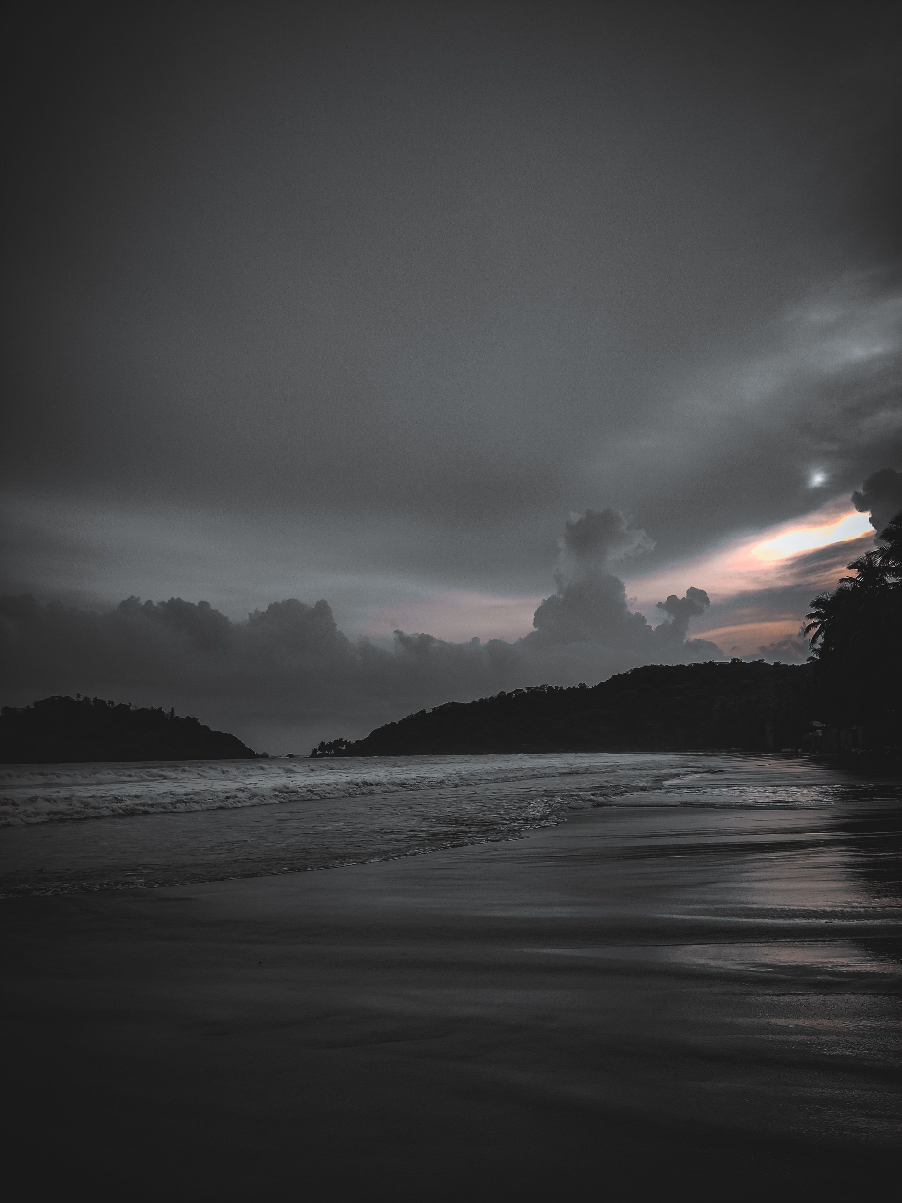 Overcast over Beach at Sunset · Free Stock Photo