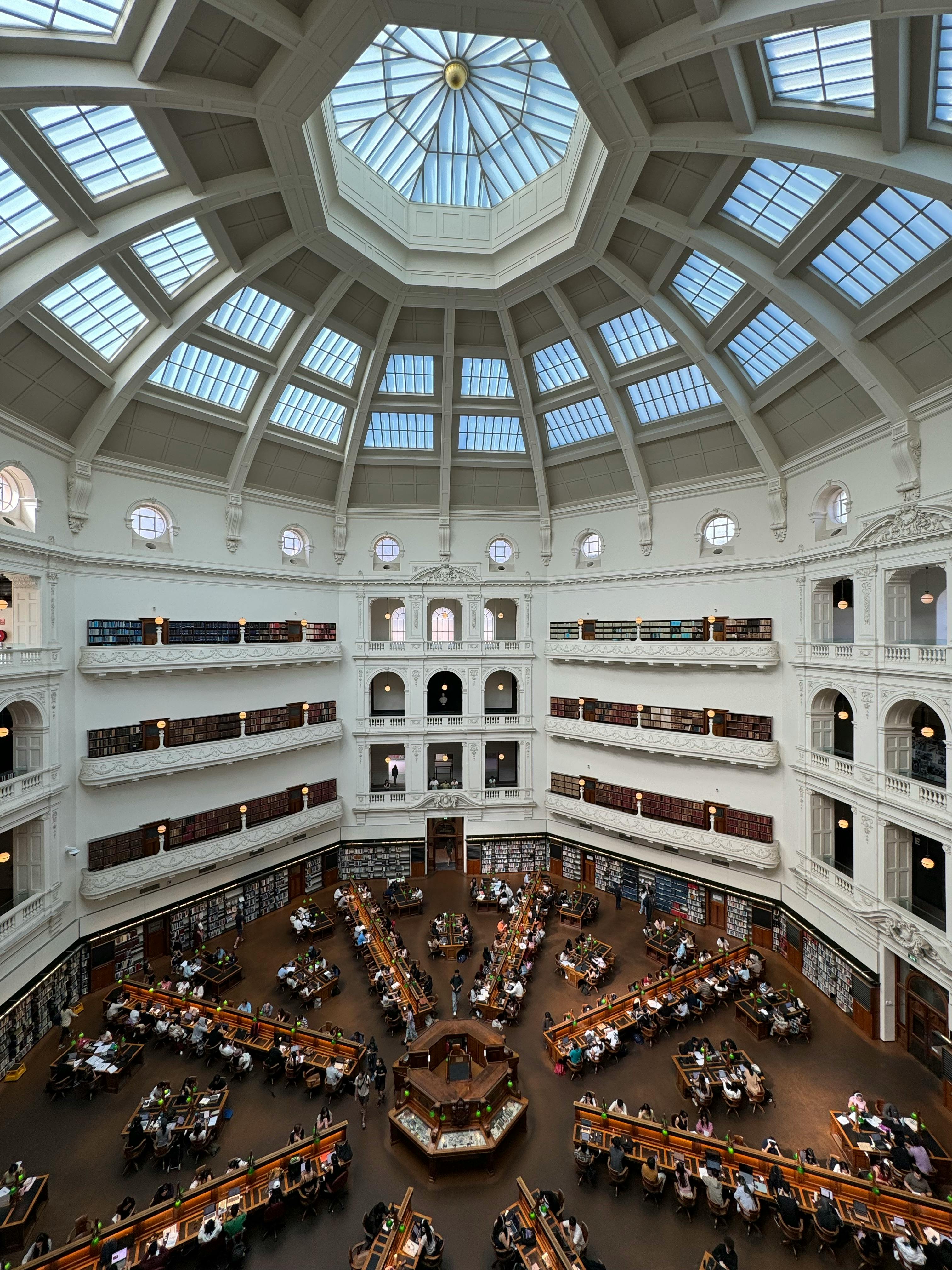 Balconies Inside the State Library of Victoria in Melbourne Australia ...