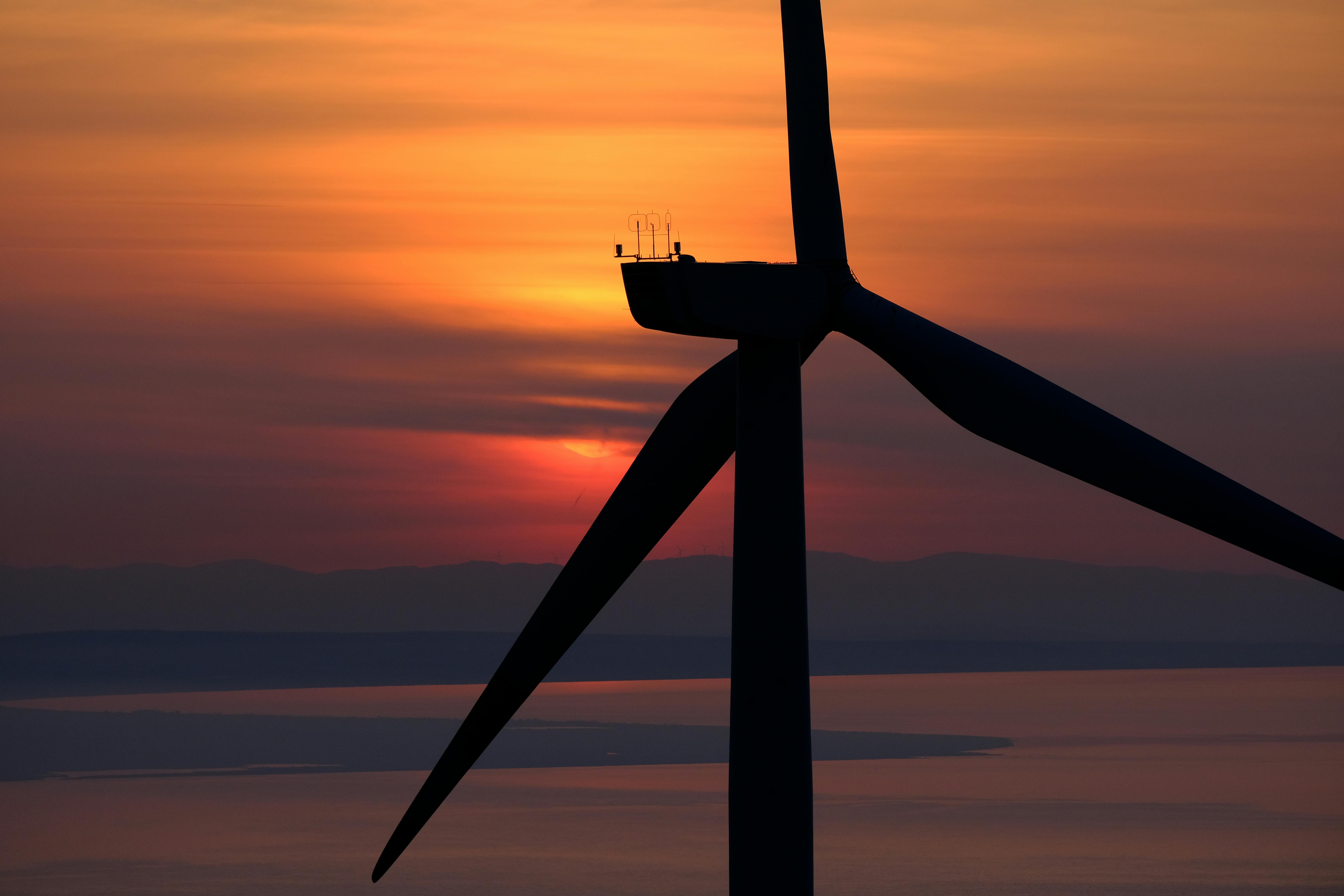 Photo of Windmill during Sunset · Free Stock Photo