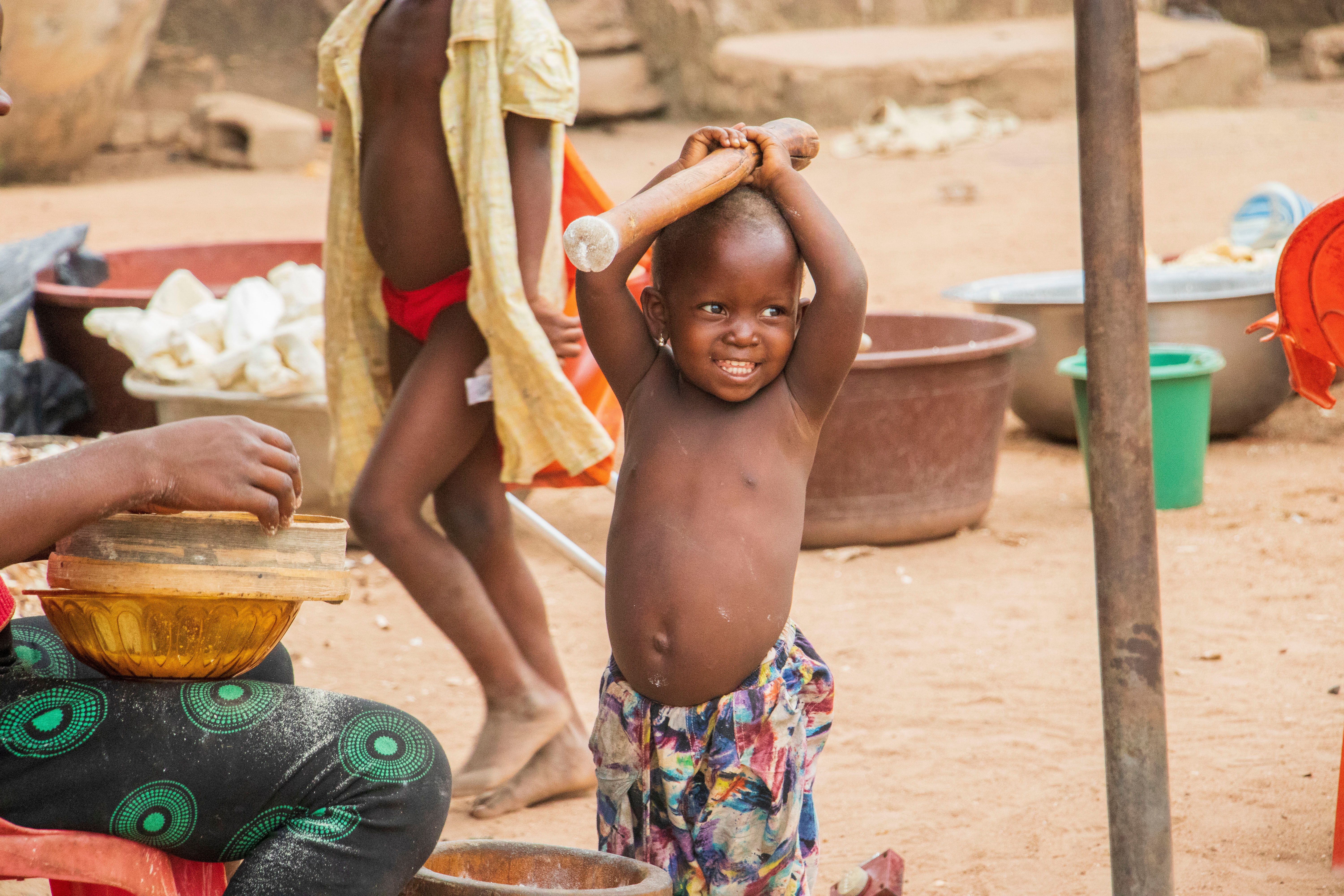 Boy Playing in the Village · Free Stock Photo