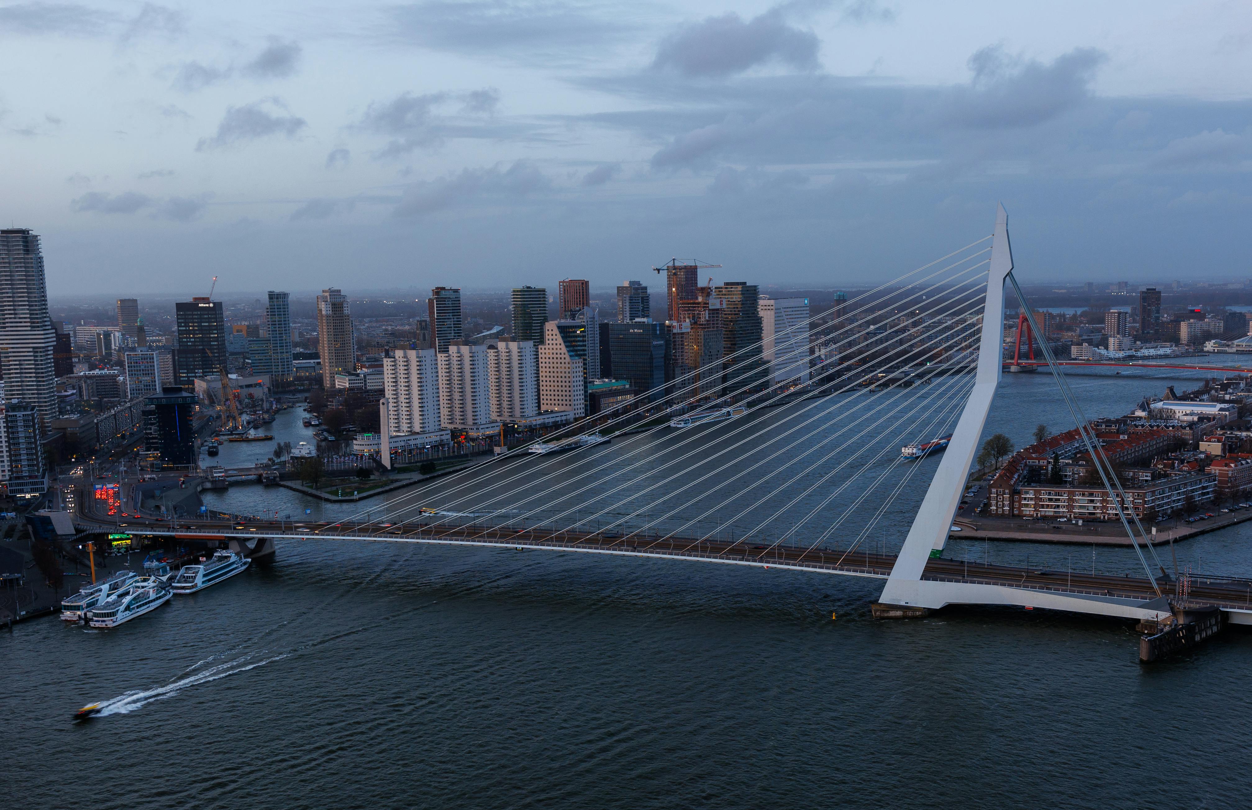 Suspension Bridge in Rotterdam · Free Stock Photo