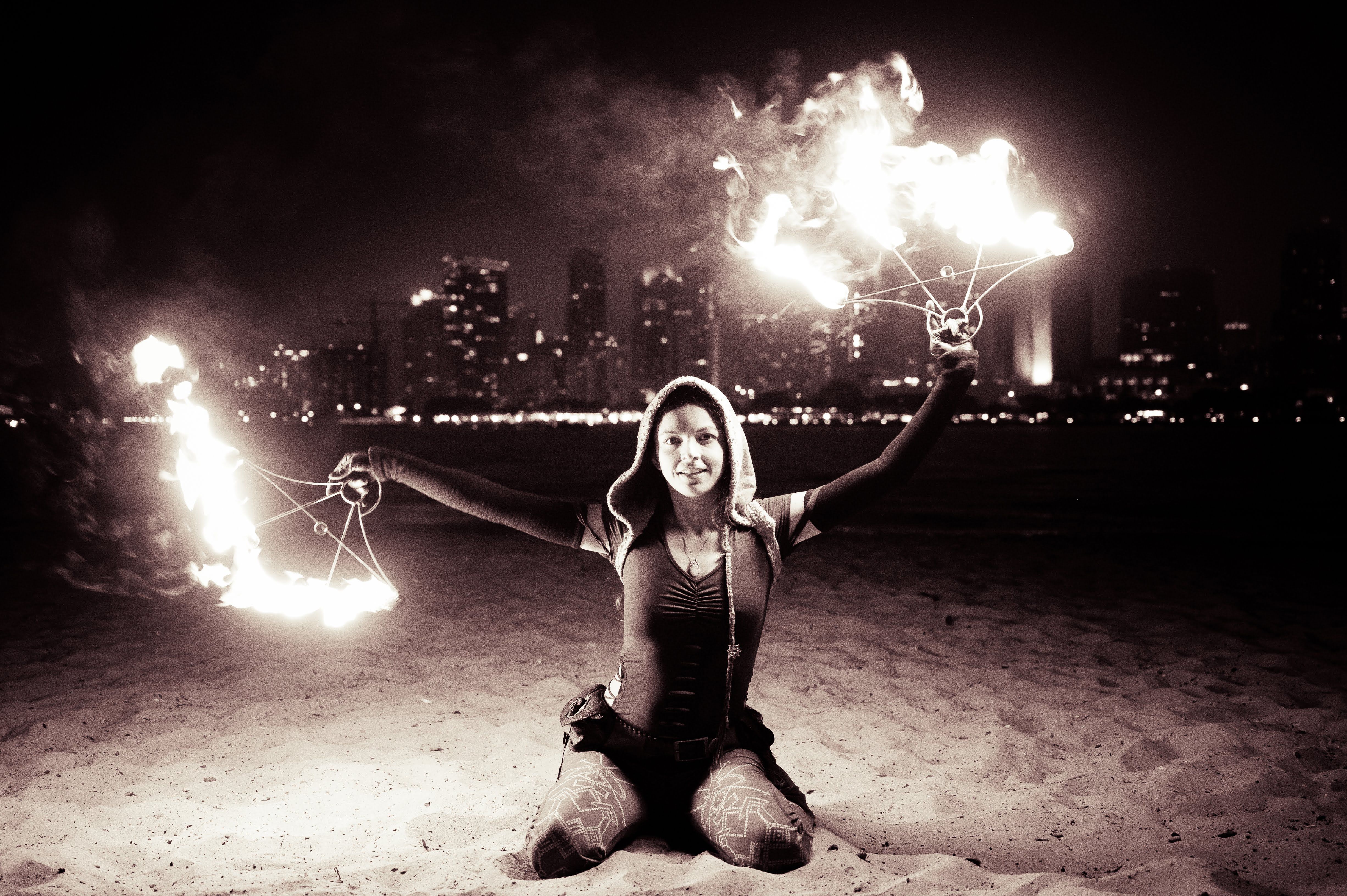 Playing with fire. · Free Stock Photo